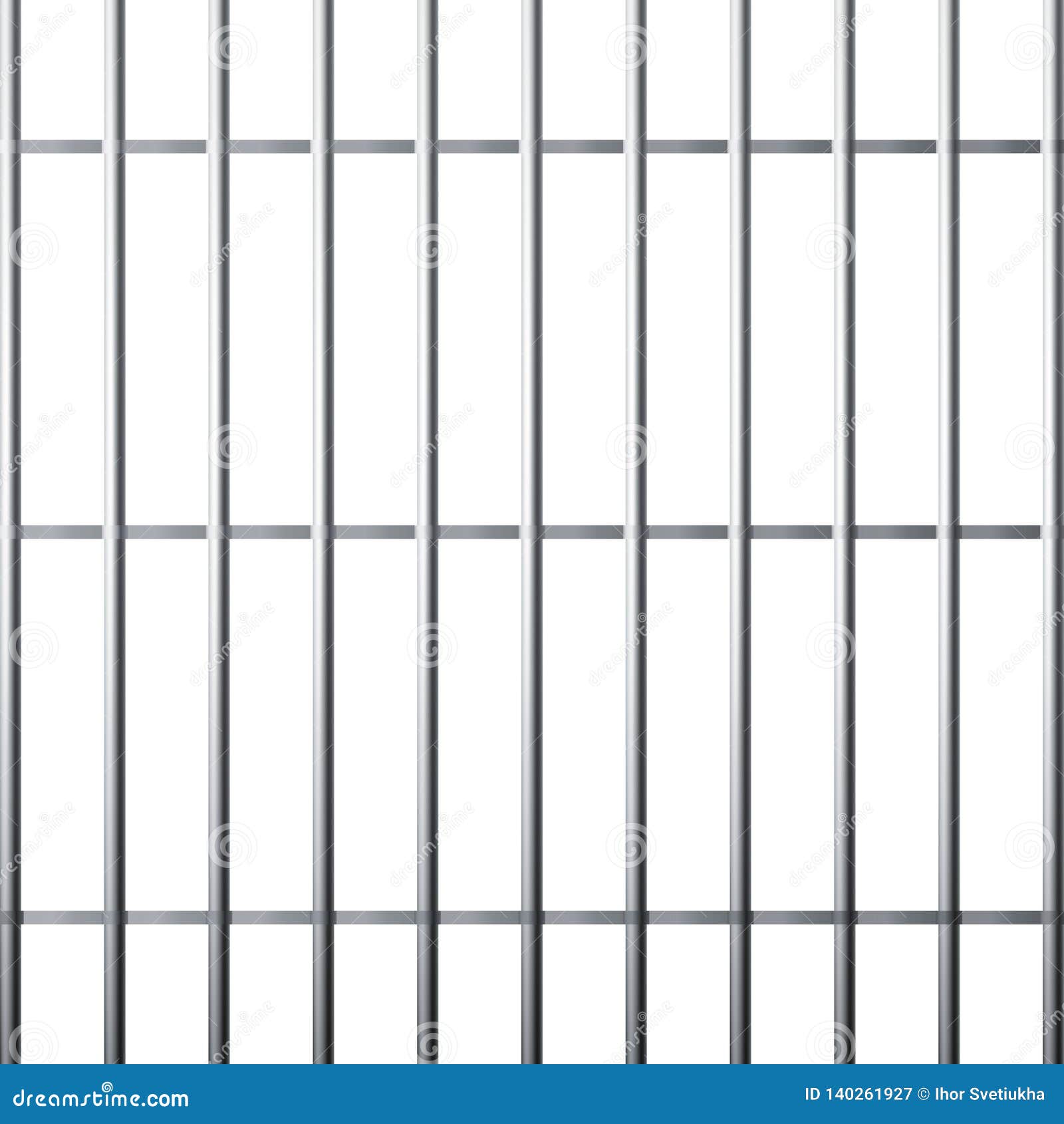 Prison Grid. Metal Cage. Vector Illustration Isolated On White ...