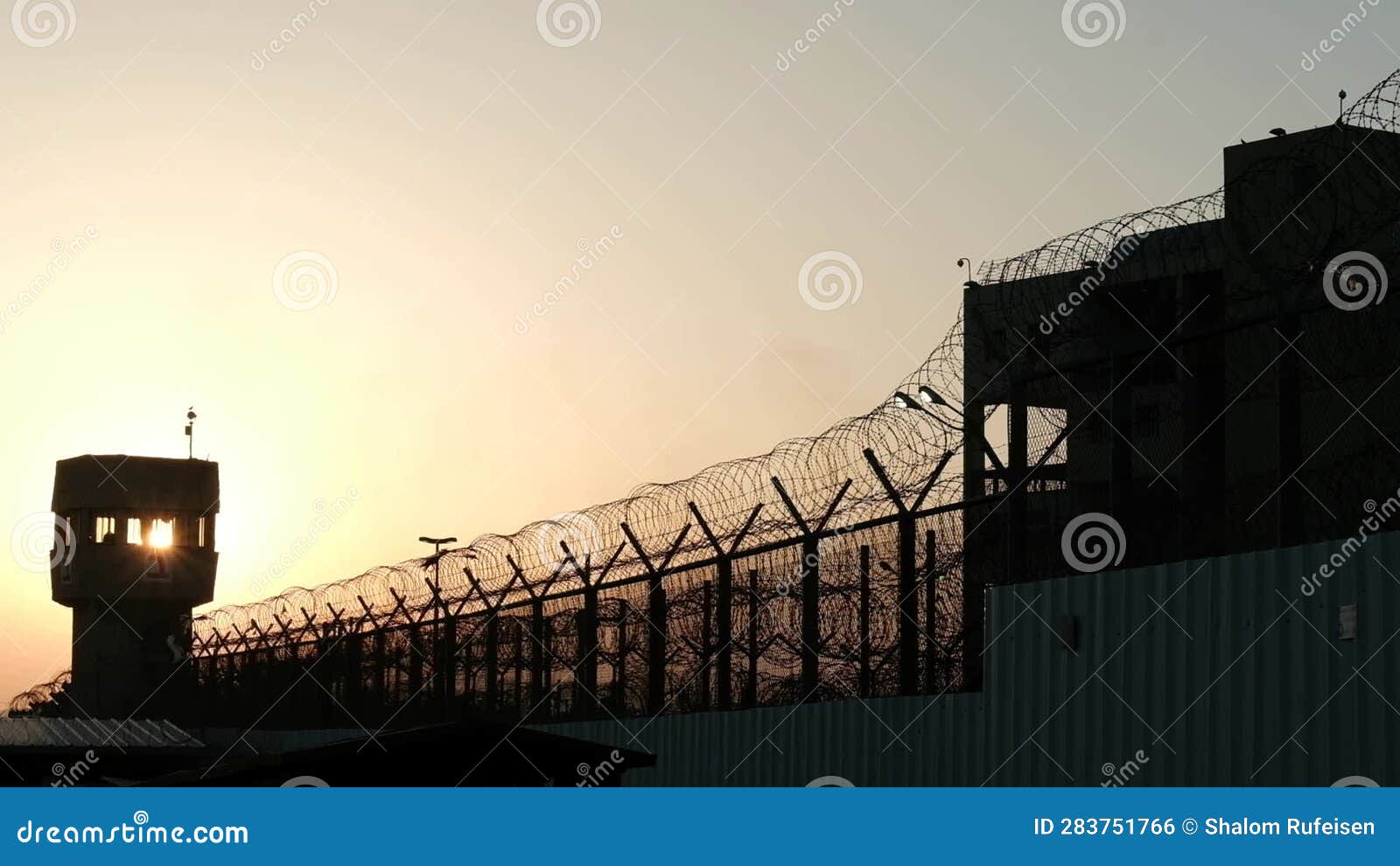A prison silhouette stock footage. Video of cloud, penitentiary - 283751766