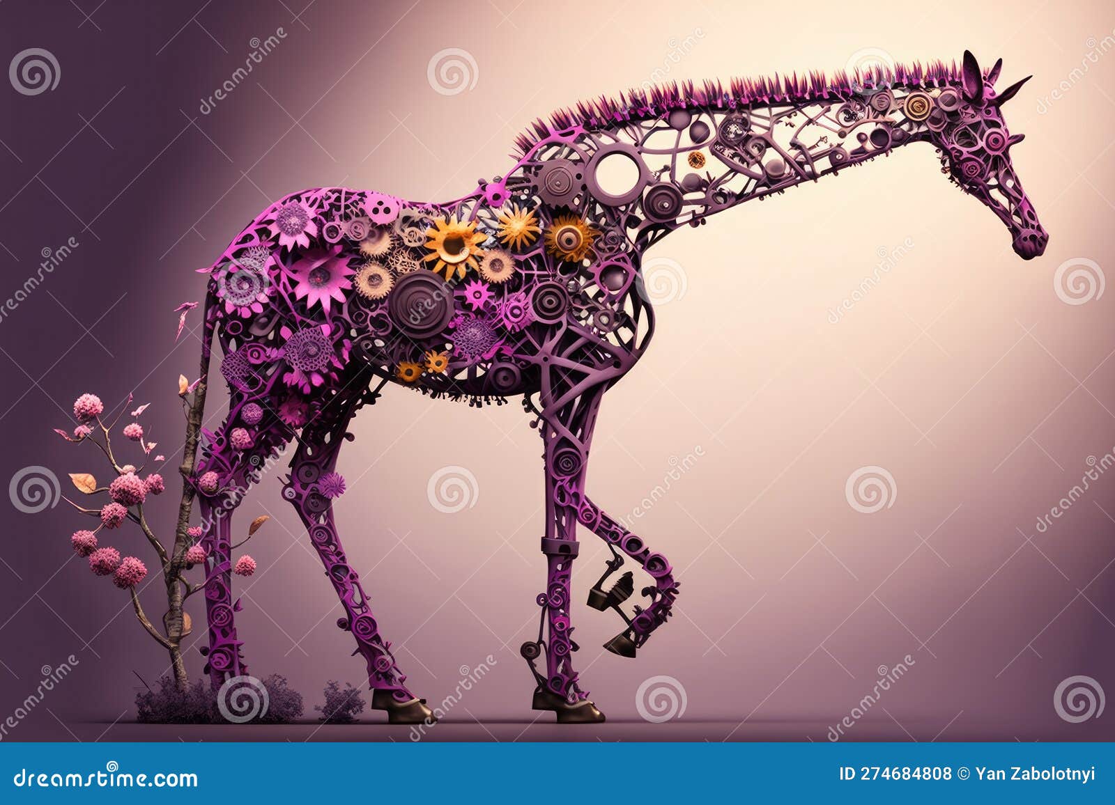 Gear Flowers Logo Vector Illustration | CartoonDealer.com #101704216