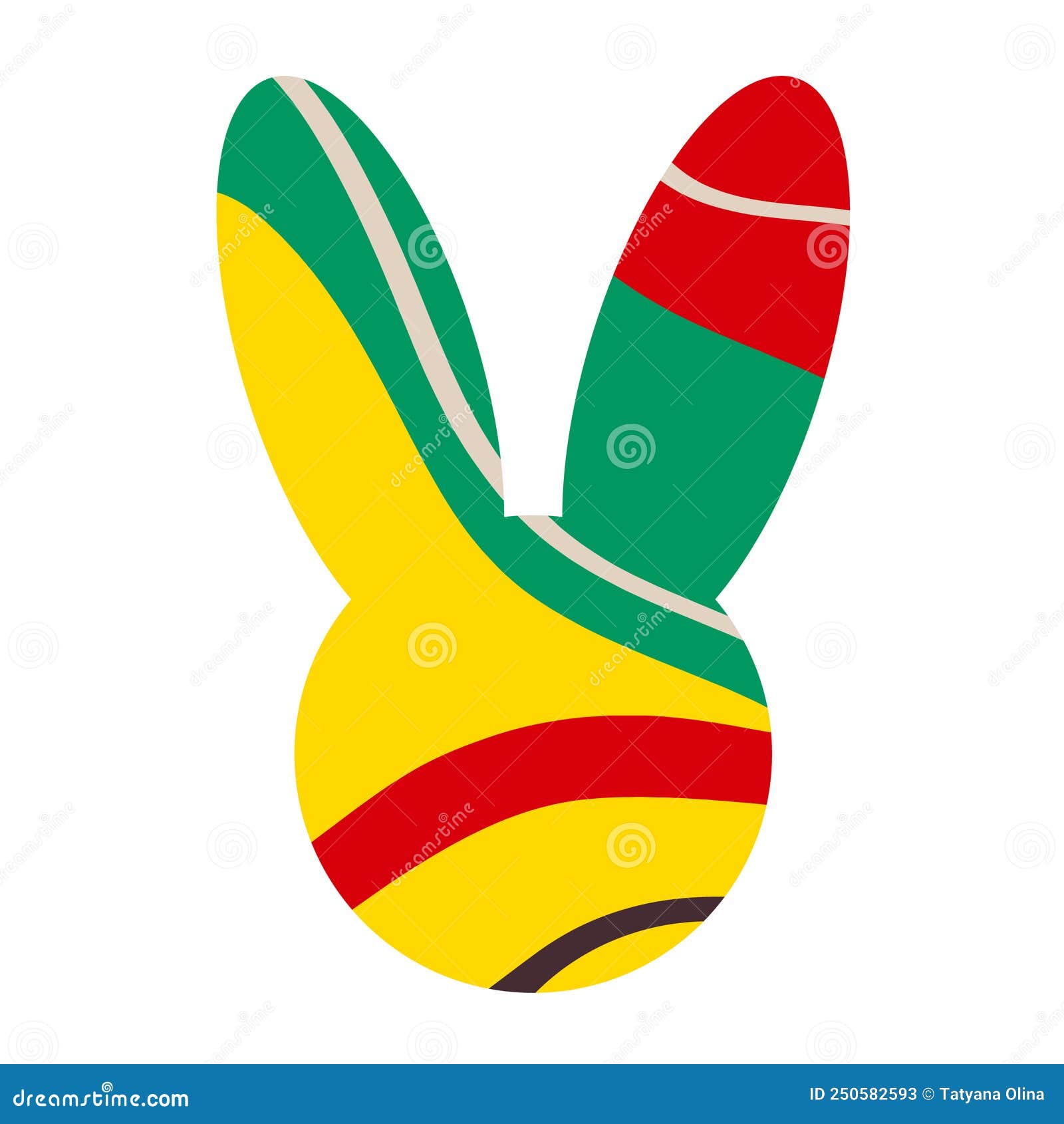 Silhouette of a Rabbit Head with an Abstract Pattern Stock Vector ...