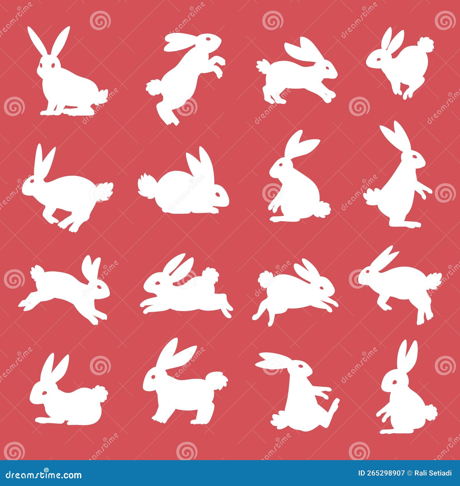 Rabbit Movements For Animation, Standing Up Silhouette Royalty-Free ...