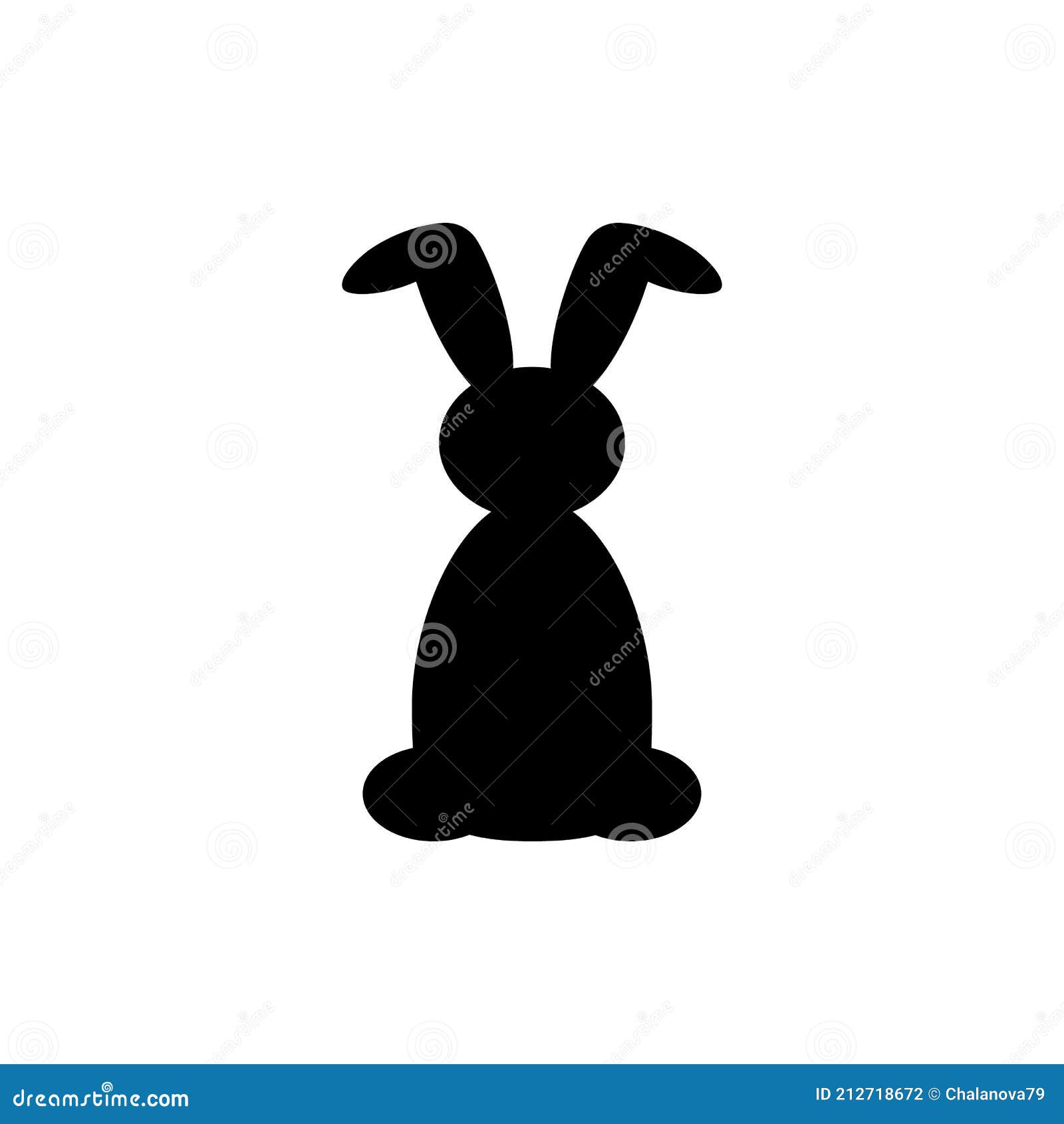 Silhouette Rabbit Simple Black Vector Illustration Stock Illustration ...