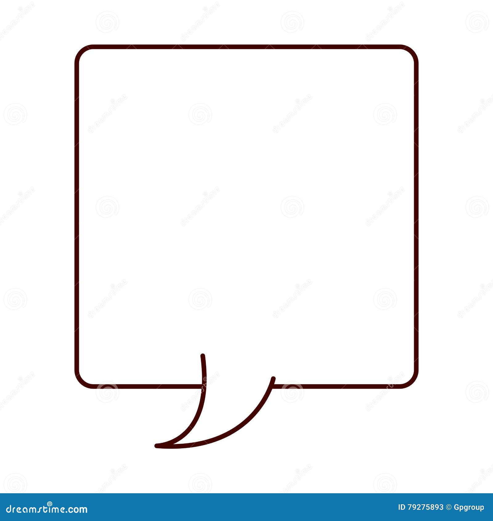 Silhouette Rectangle Callout for Dialogue Stock Vector - Illustration ...