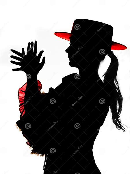 Silhouette in Red and Black Stock Photo - Image of hispanic, costume ...