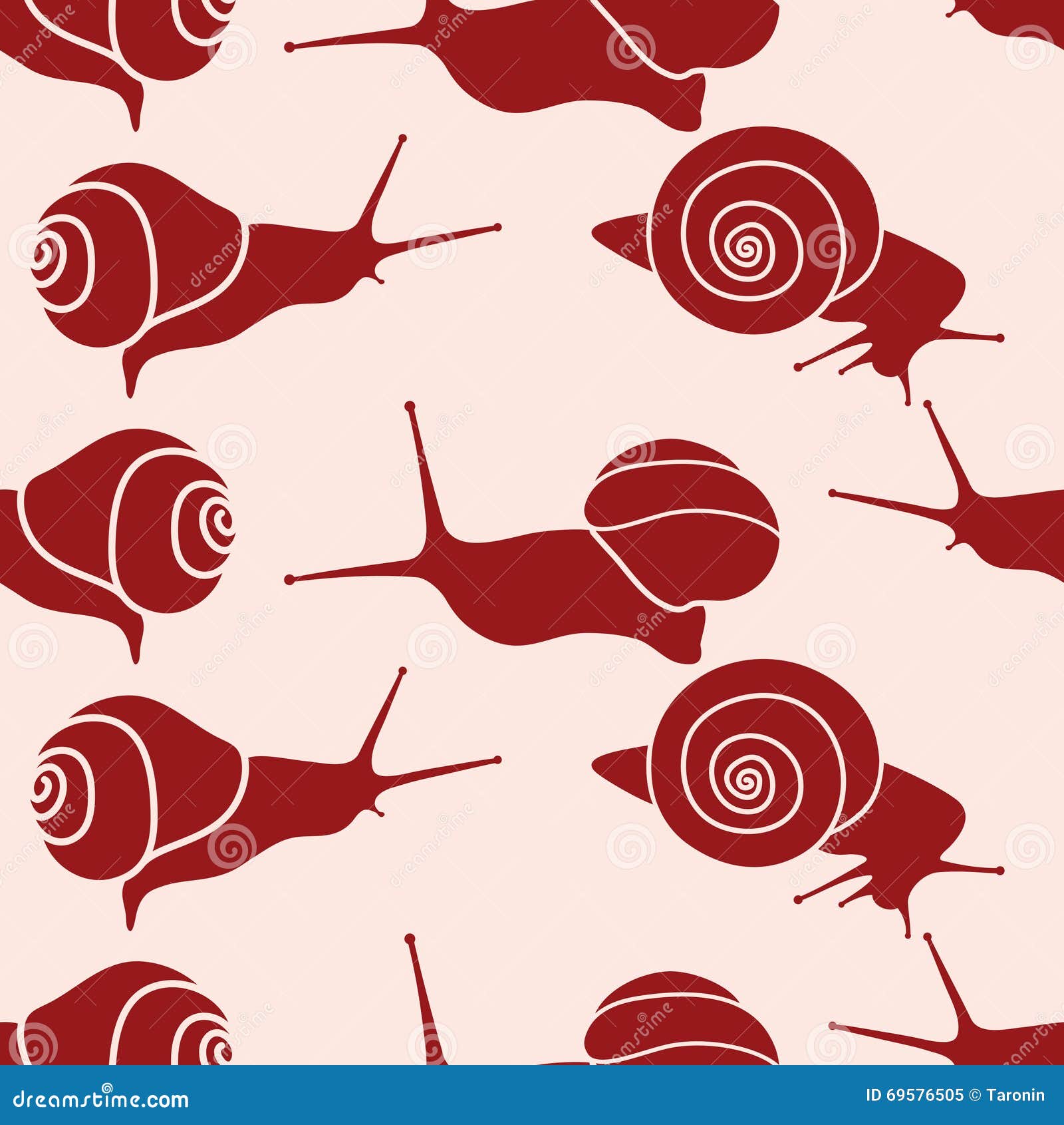 Silhouette of red snails. stock vector. Illustration of banner - 69576505