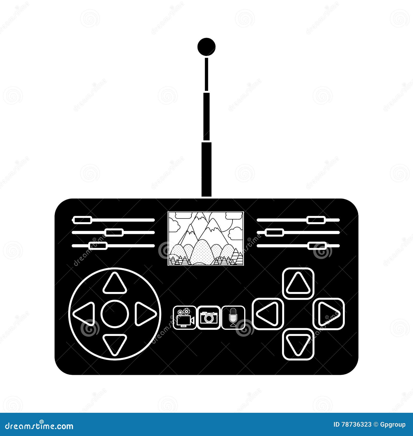 Silhouette Remote Control Advanced for Drones with Antenna and Camera ...
