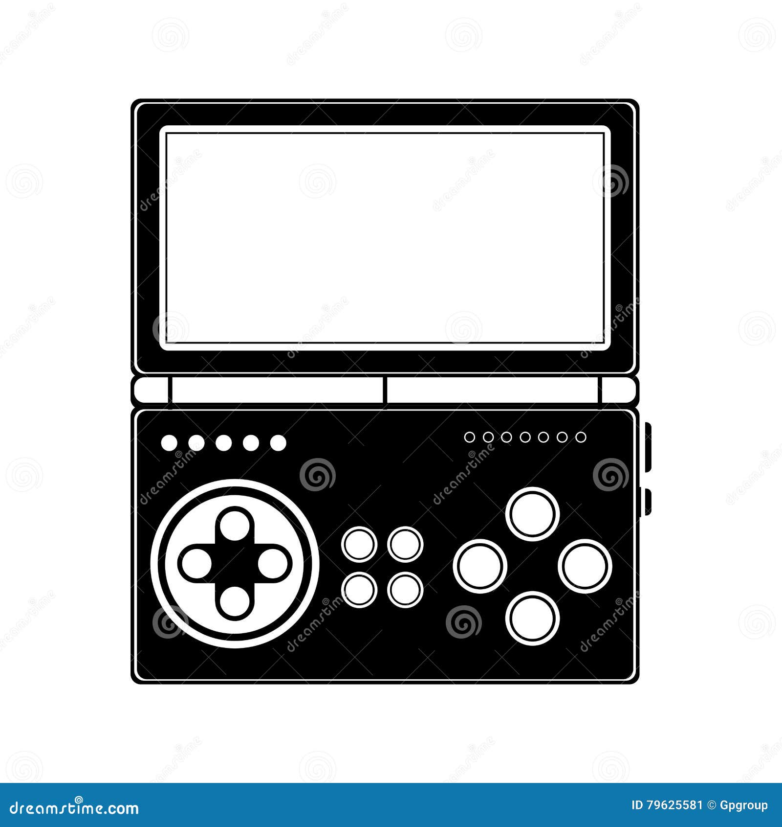 Silhouette Remote Control for Games with Screen Stock Vector ...