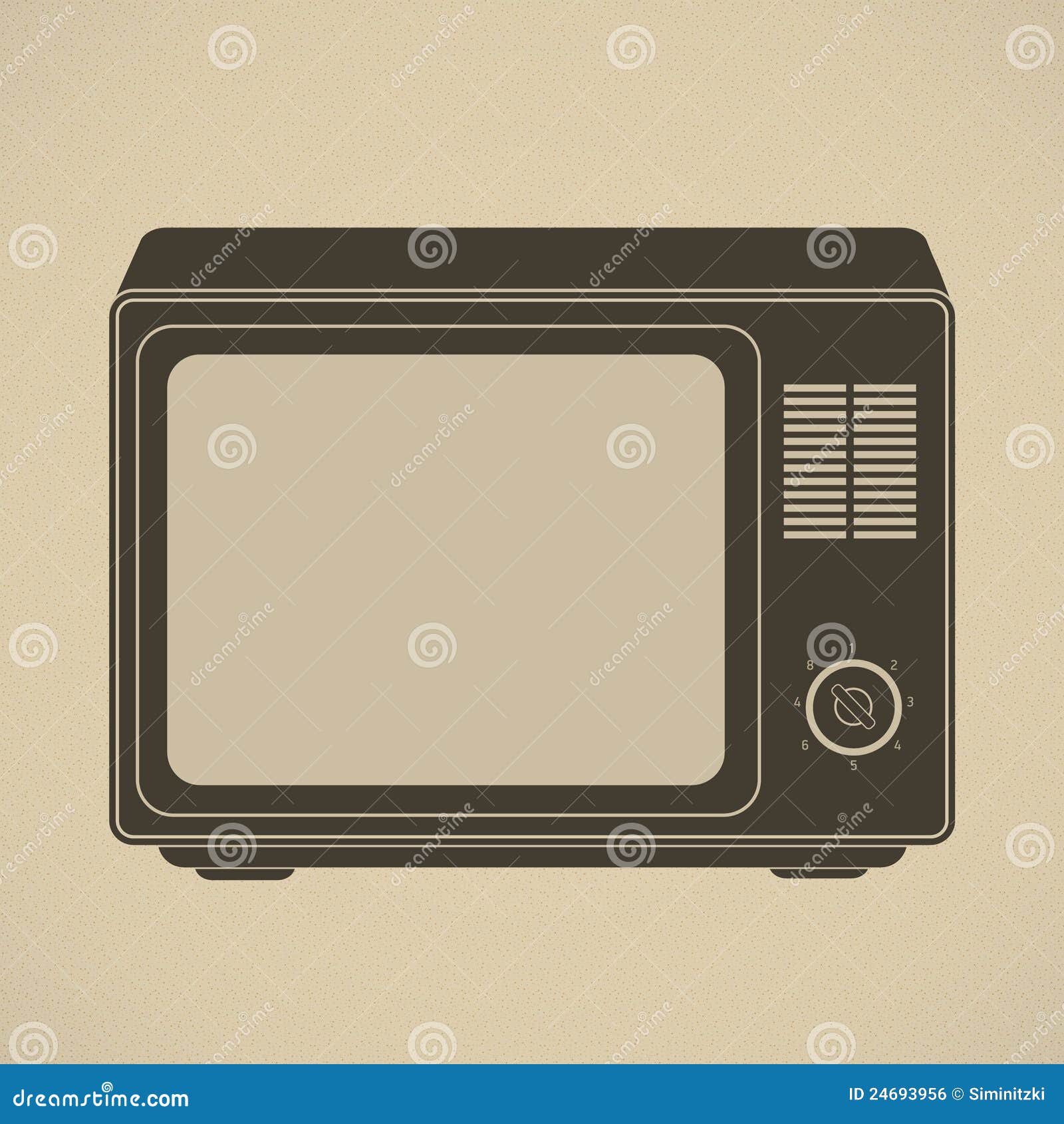 Silhouette of retro tv set stock vector. Illustration of outmoded ...