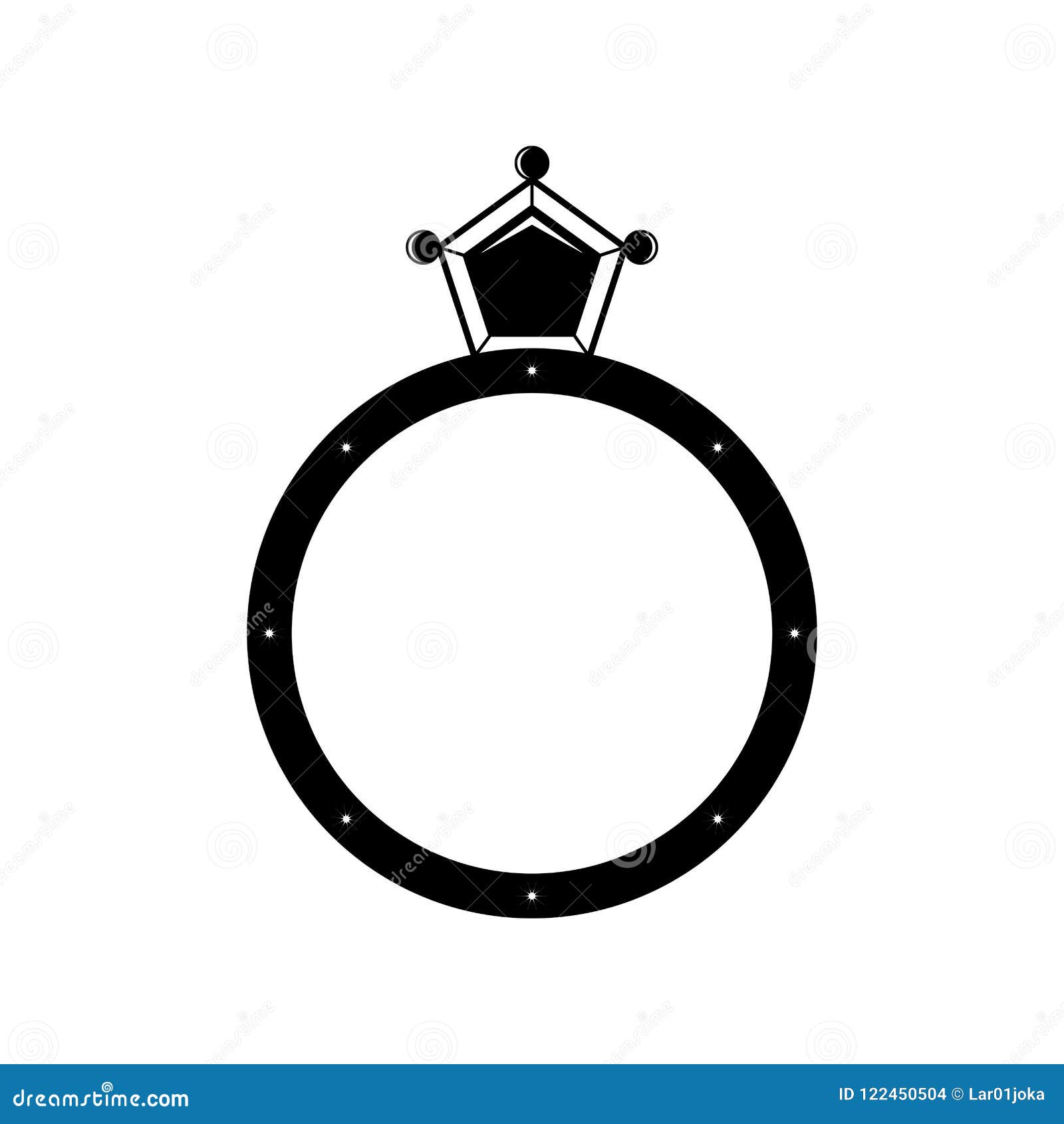 Silhouette Of A Ring Vector Illustration | CartoonDealer.com #122450600