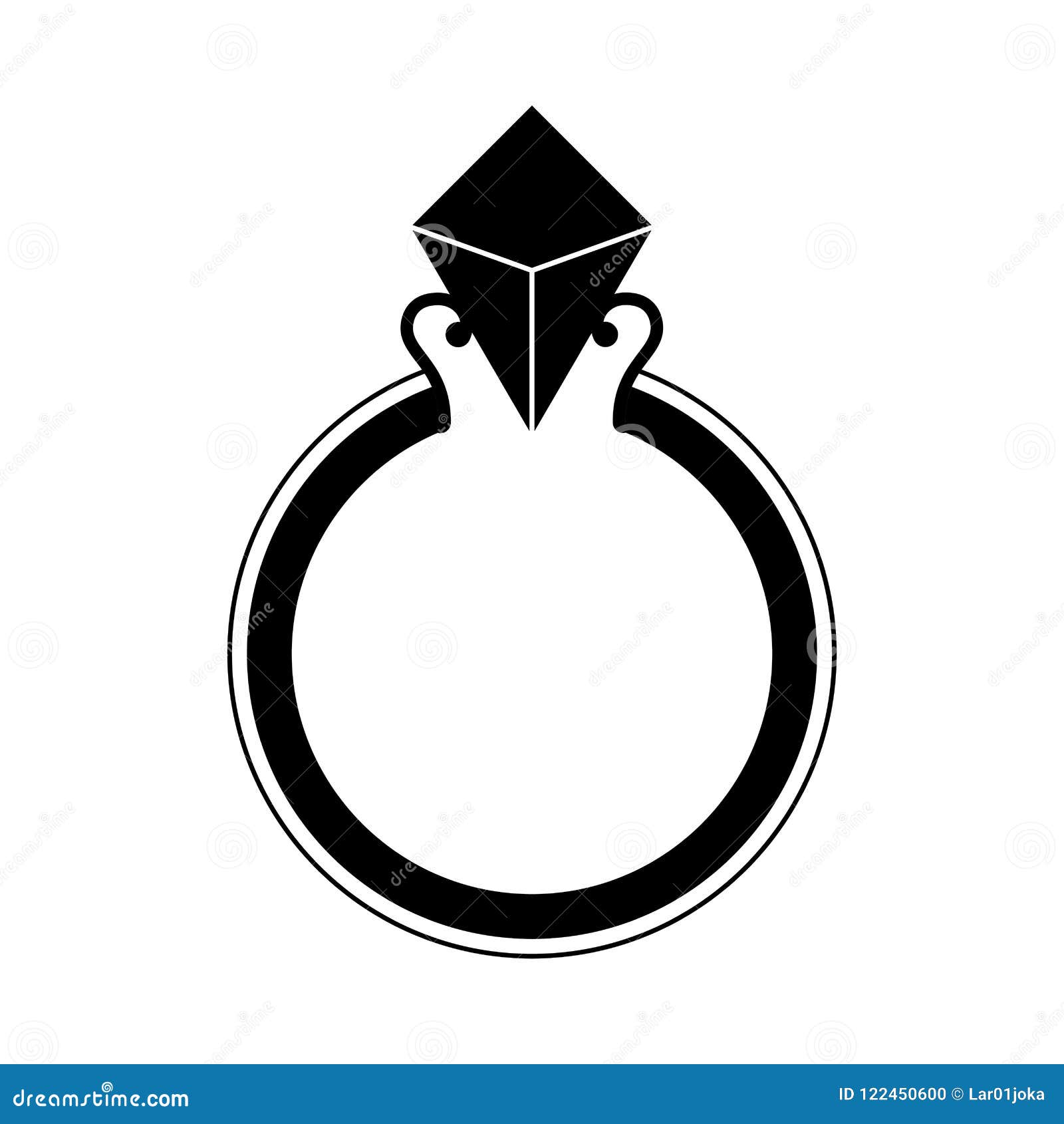 Silhouette Of A Ring Vector Illustration | CartoonDealer.com #122450600