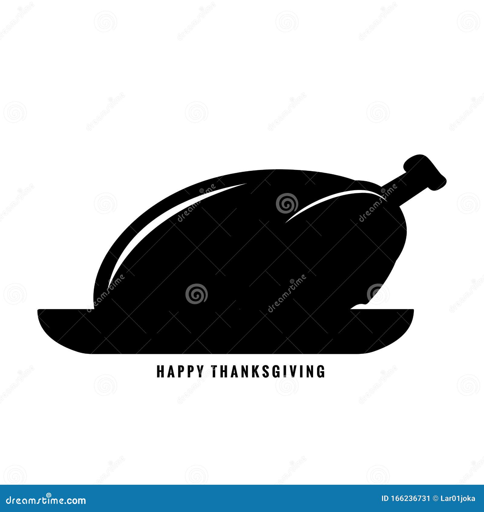 Silhouette of a Roast Turkey Stock Vector - Illustration of design ...