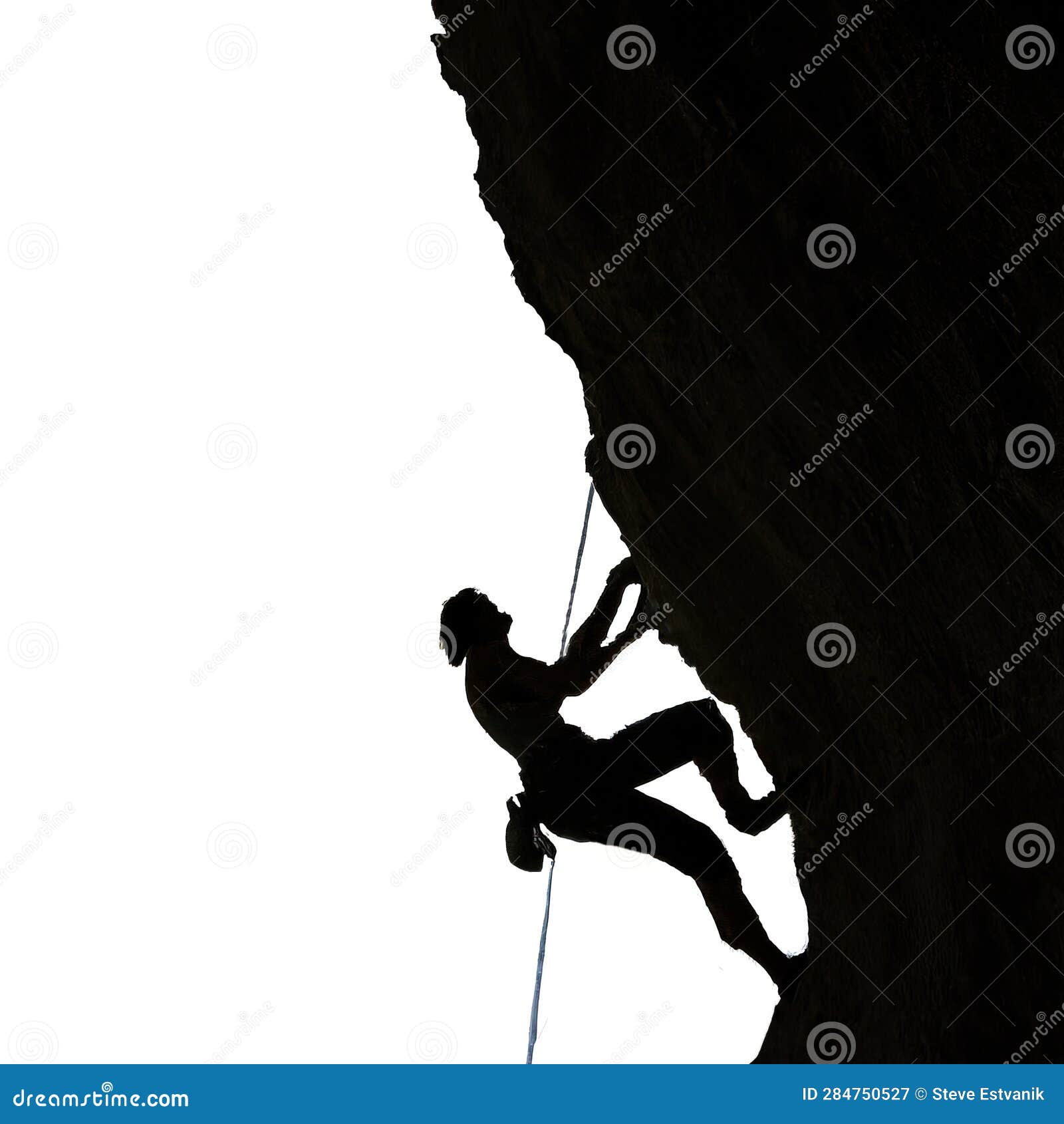 Climber On Overhang Illustration No Background Stock Photography ...