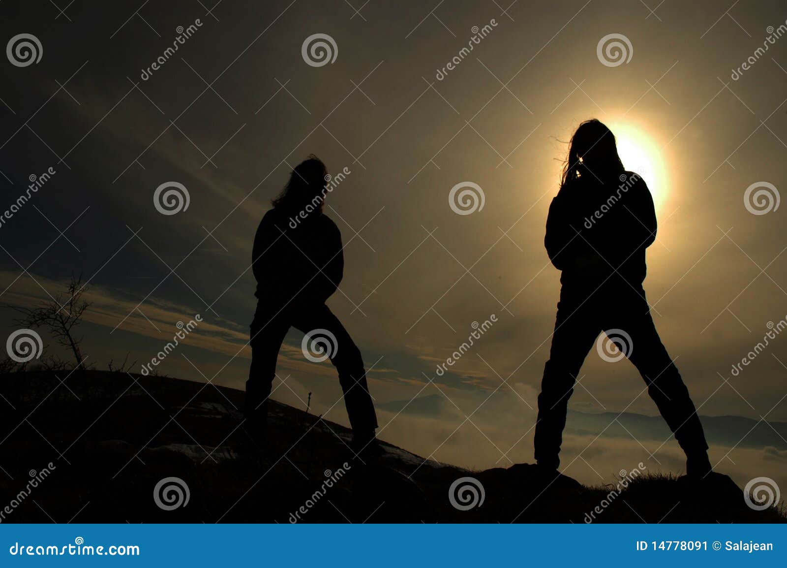 Silhouette of Rockers in the Darkness Stock Image - Image of musically ...