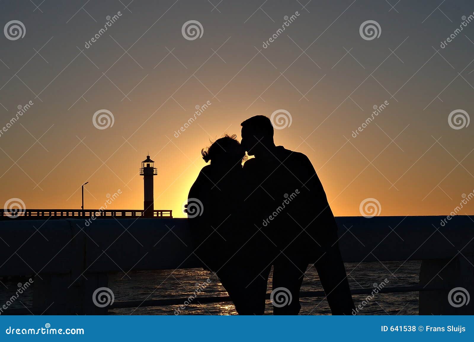 Silhouette of Romantic Couple Stock Photo - Image of together, love: 641538