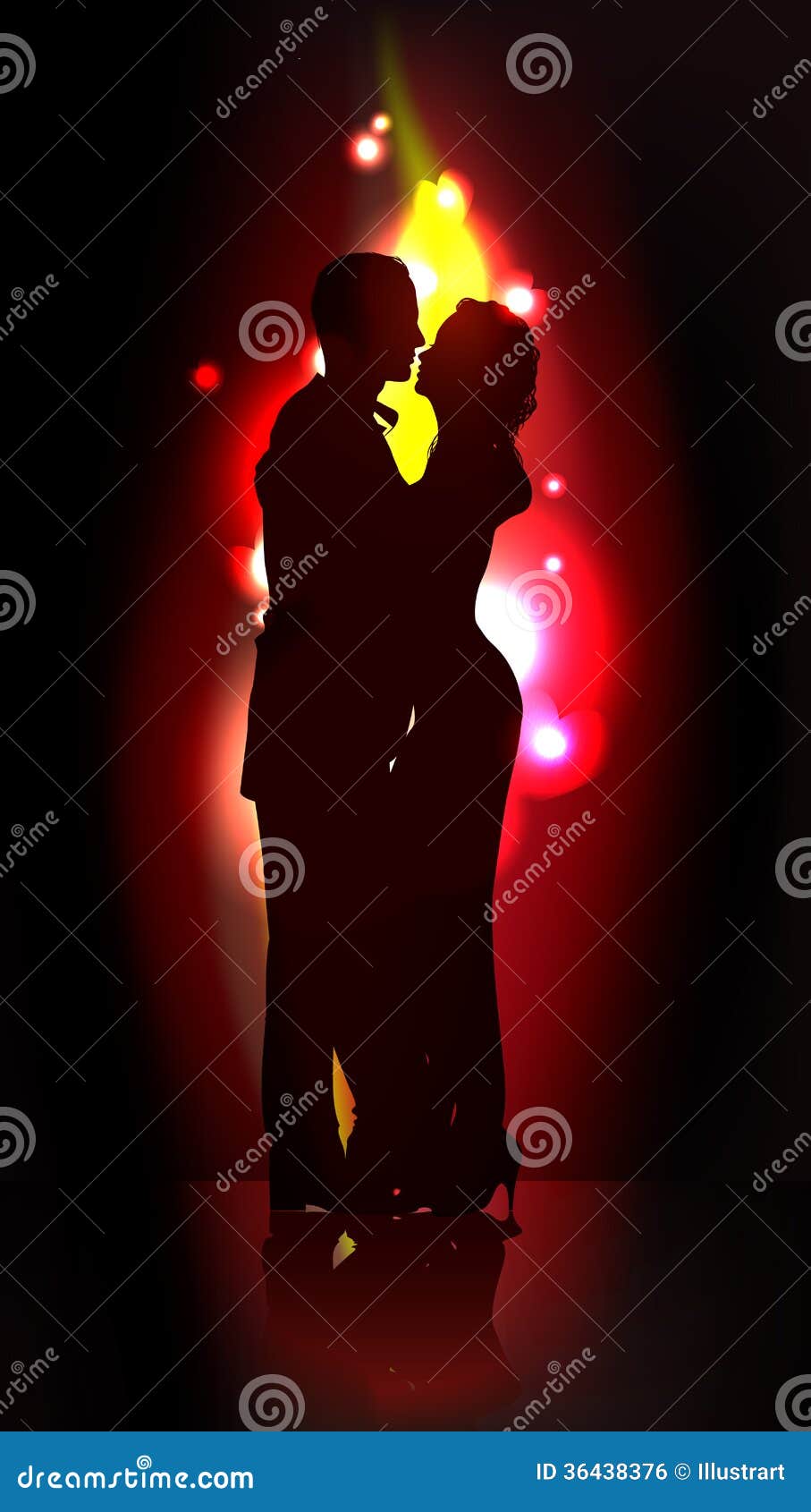 Romantic Couple On Solar Eclipse Stock Image | CartoonDealer.com #59057413