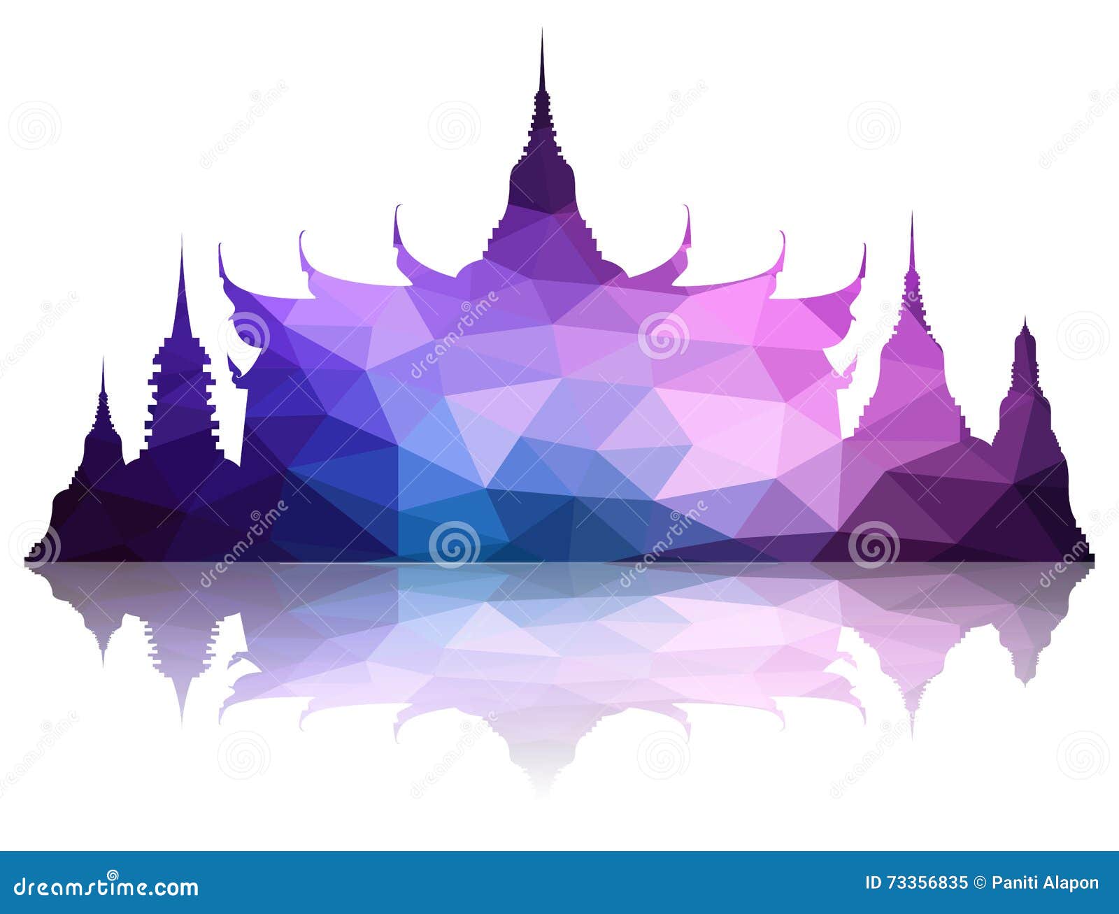Silhouette royal palace stock vector. Illustration of moder - 73356835