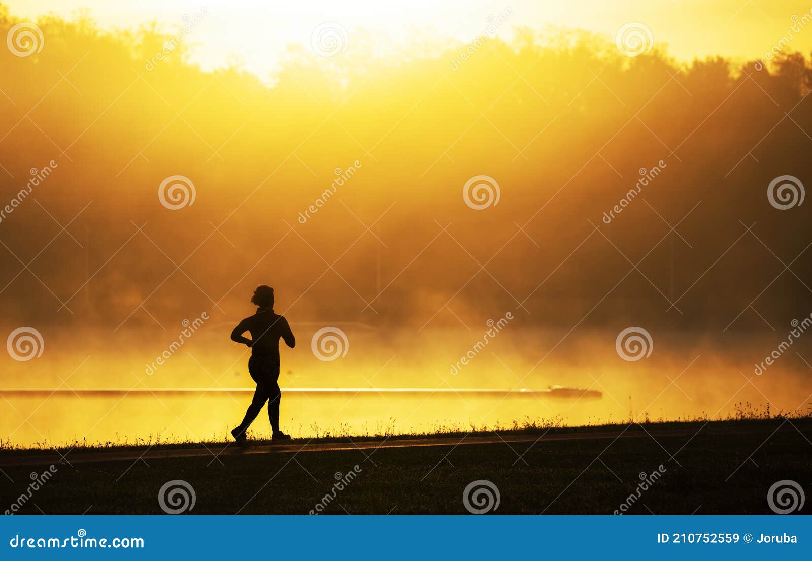 Running at sunrise stock image. Image of nature, athlete - 210752559