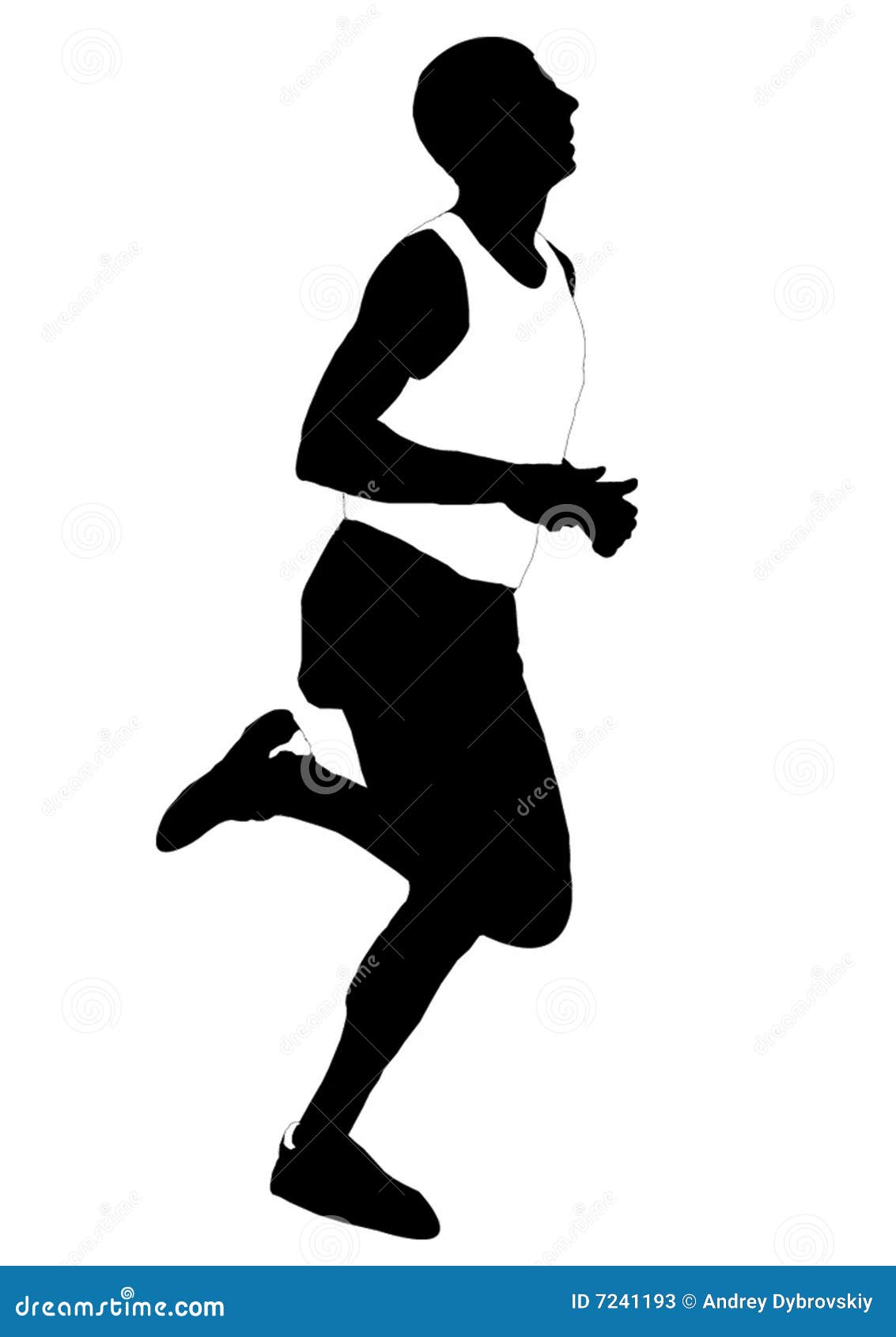 Silhouette running men stock vector. Illustration of olympic - 7241193
