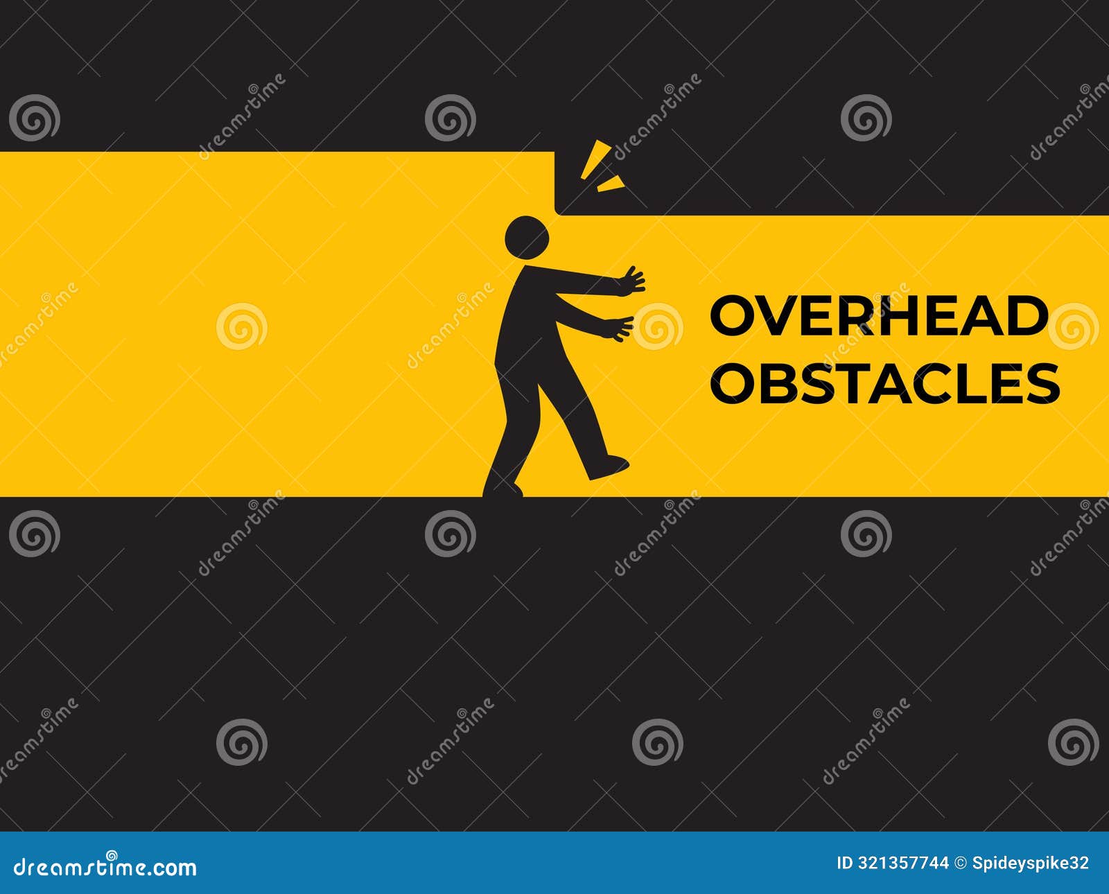 A Silhouette S Head Hitting Obstacles. Vector Illustration Stock ...