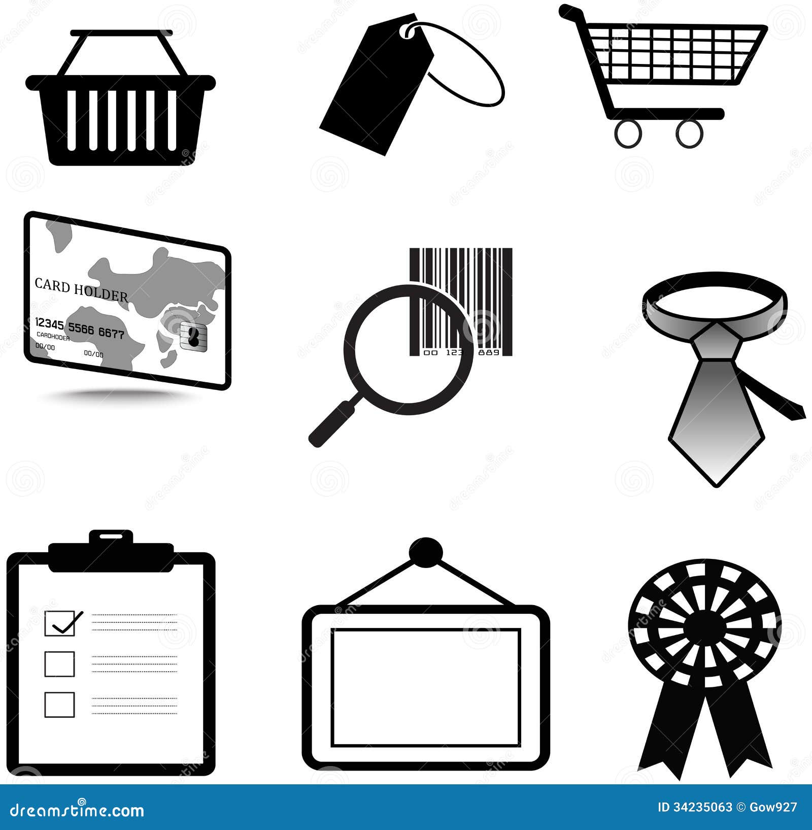 Silhouette Sales and Commerce Material Icon Collec Stock Vector ...