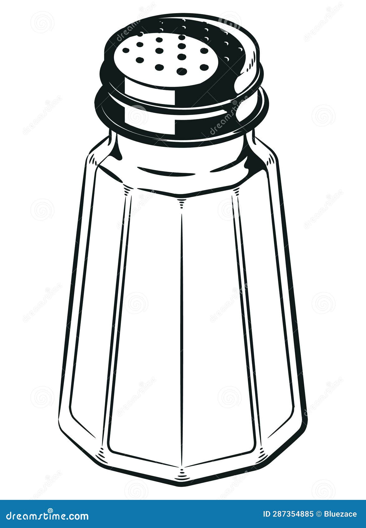 Silhouette Salt Shaker Table Sodium Bottle Stock Vector - Illustration ...