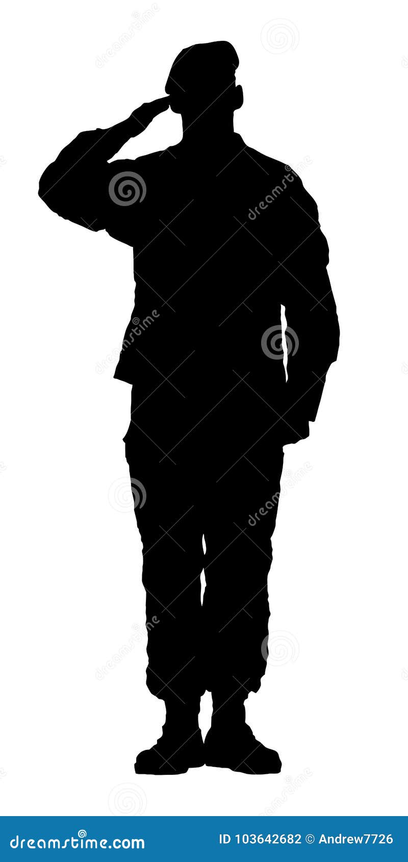 Soldier Saluting Silhouette