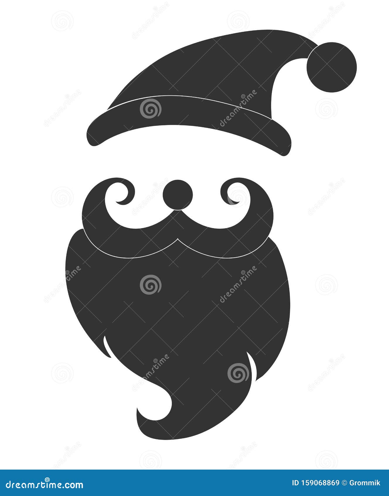 Silhouette of Santa Claus. Flat Design Stock Vector - Illustration of ...