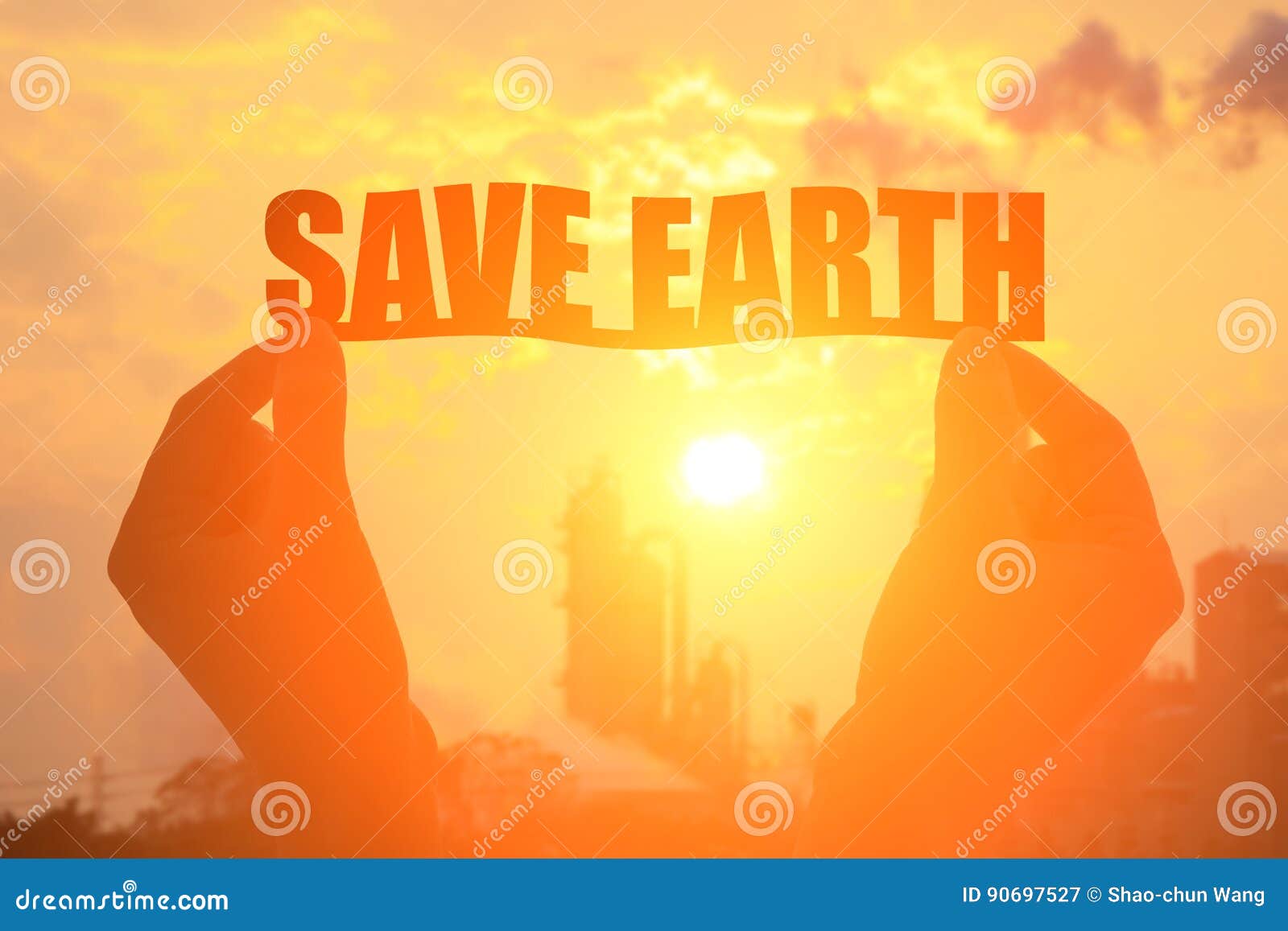 Silhouette Save Earth Word Royalty-Free Stock Photo | CartoonDealer.com ...