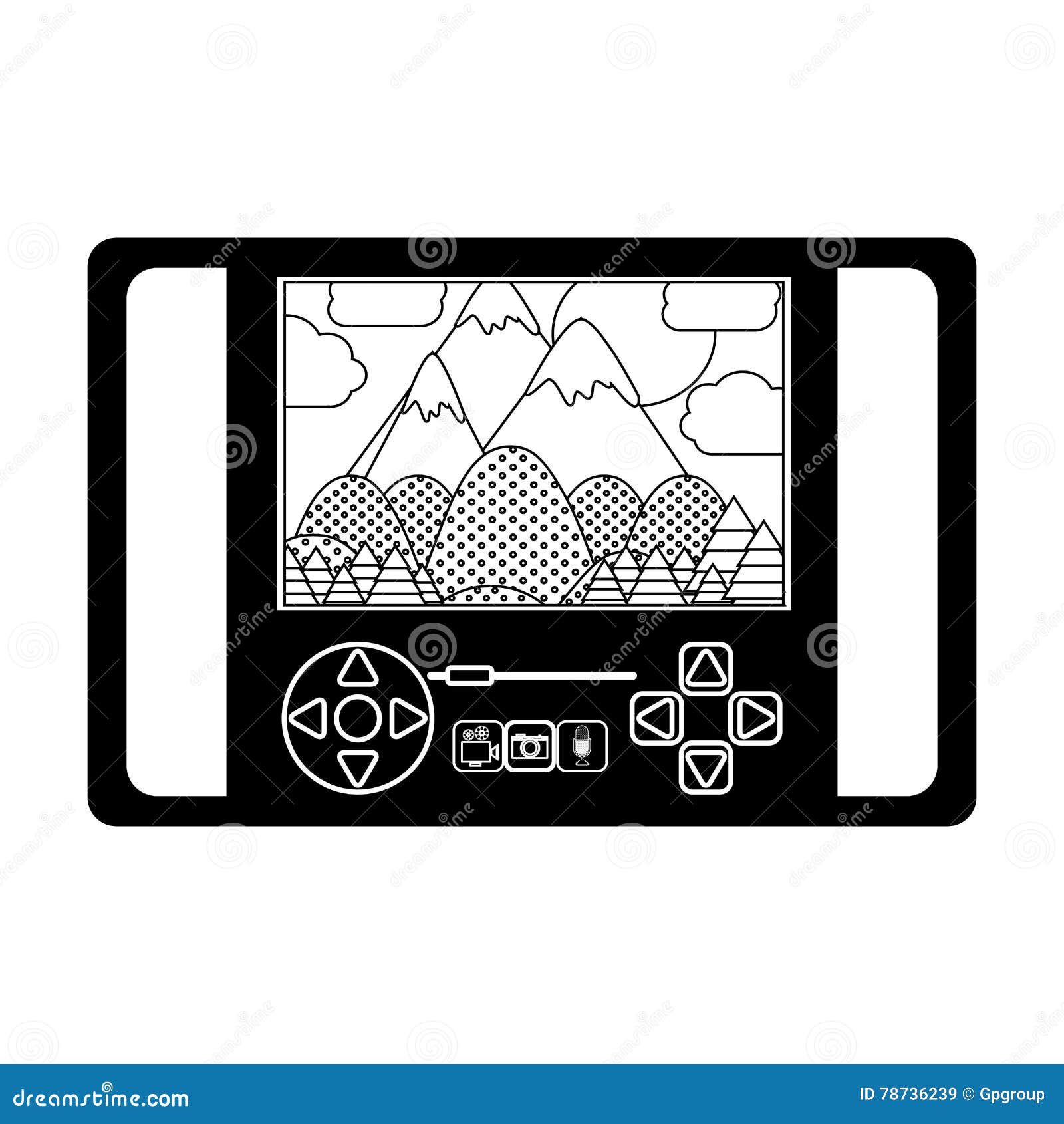 Silhouette Screen Remote Control for Drones Stock Vector - Illustration ...