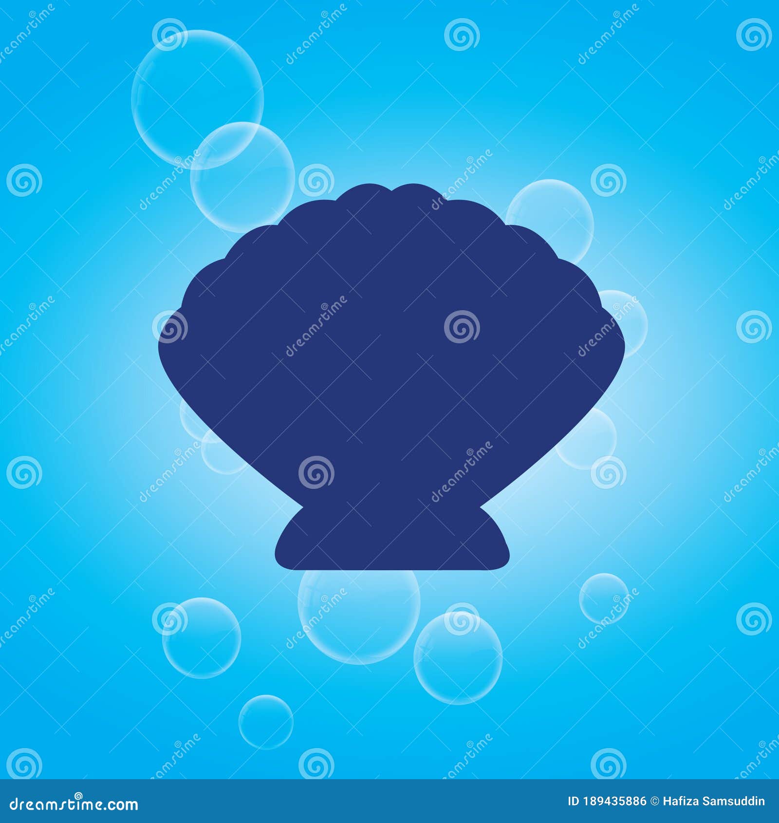 Silhouette of Seashell. Vector Illustration Decorative Design Stock ...