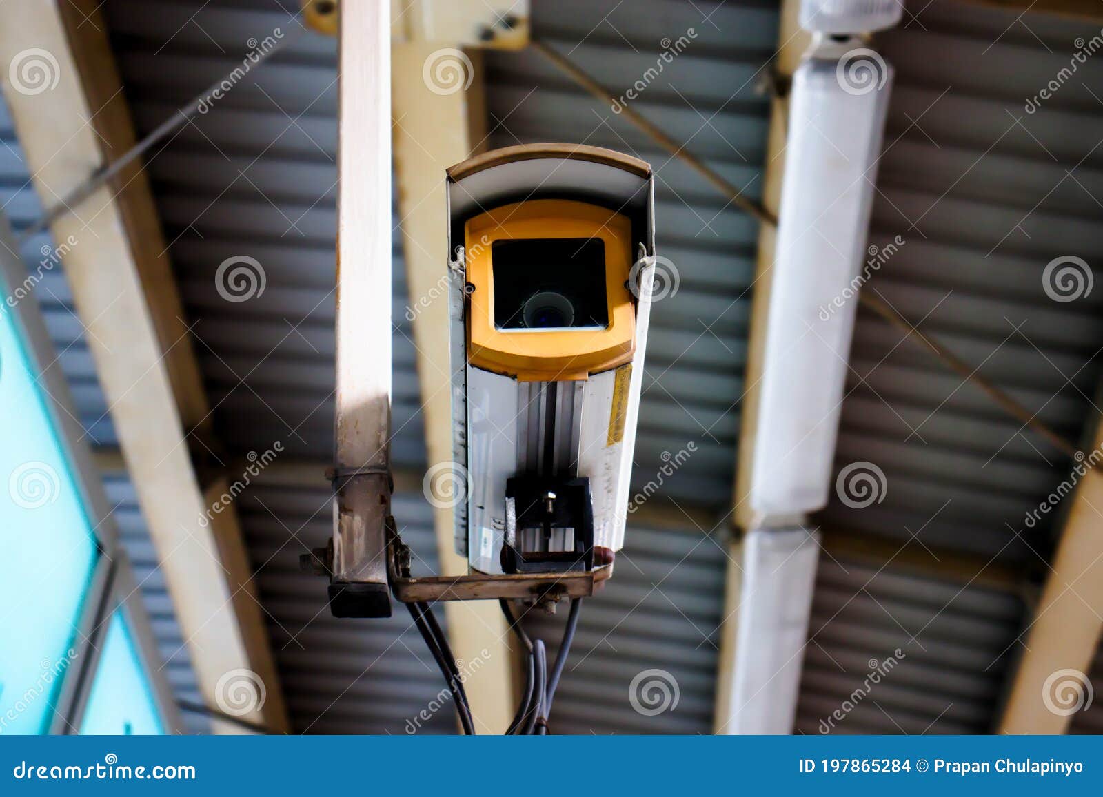 Security camera. Front. stock photo. Image of electronic - 197865284