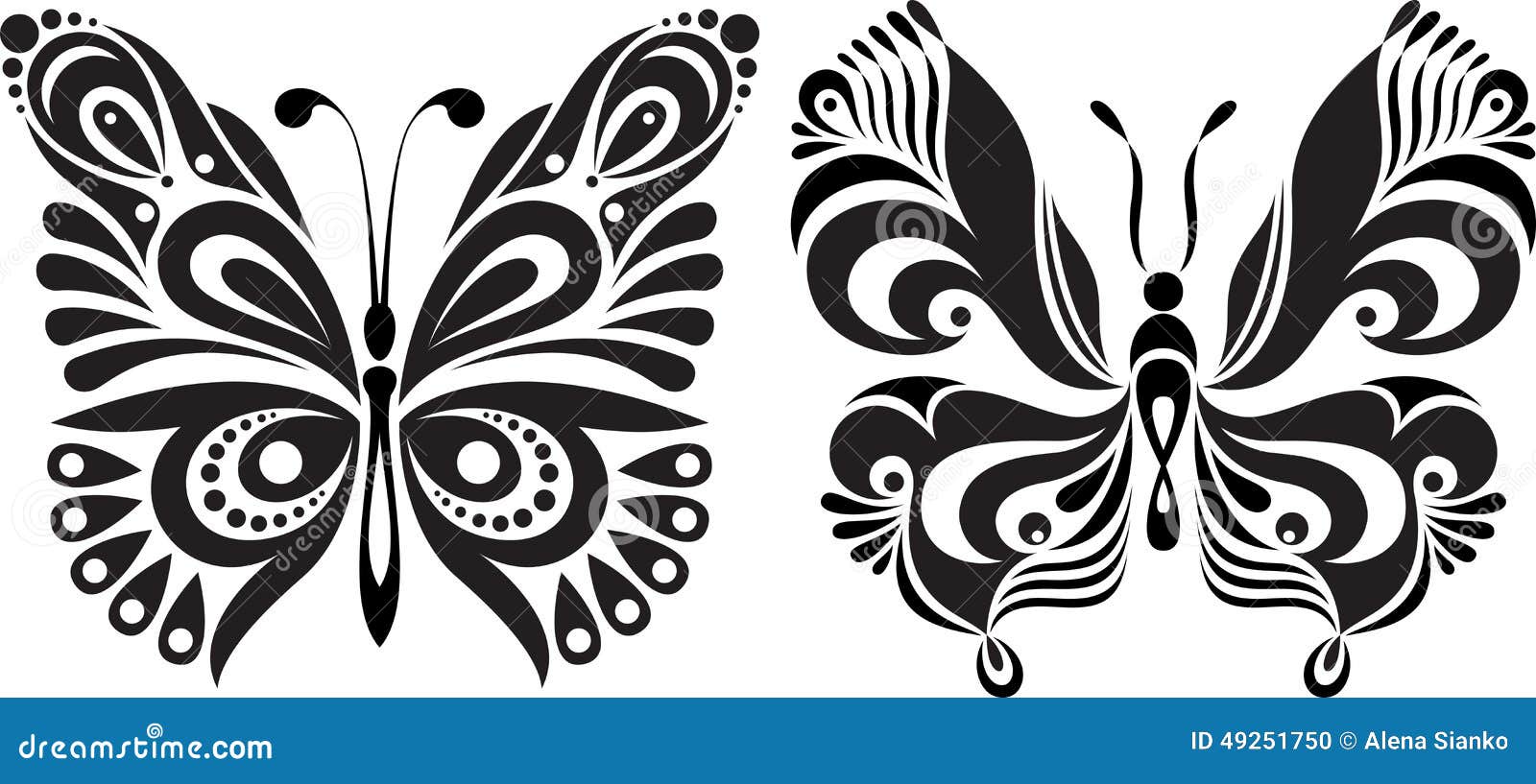 Silhouette Sensible De Papillon Image Symétrique De Dessin Options ...