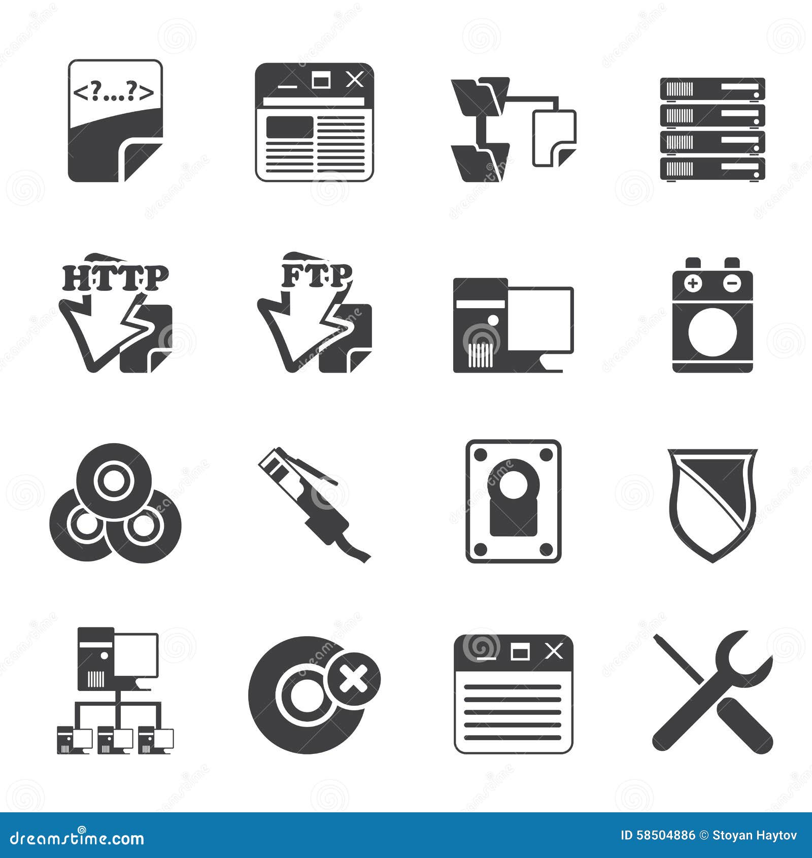 Silhouette Server Side Computer Icons Stock Vector - Illustration of ...