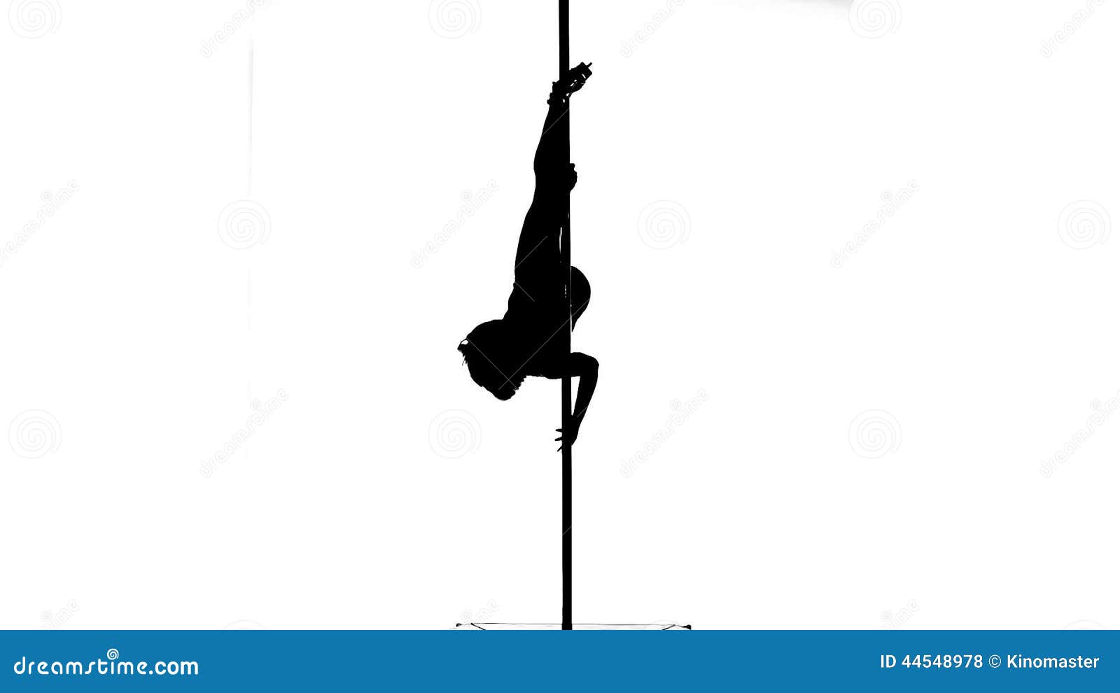 Silhouette of a Female Pole Dancing Stock Footage - Video of posing ...