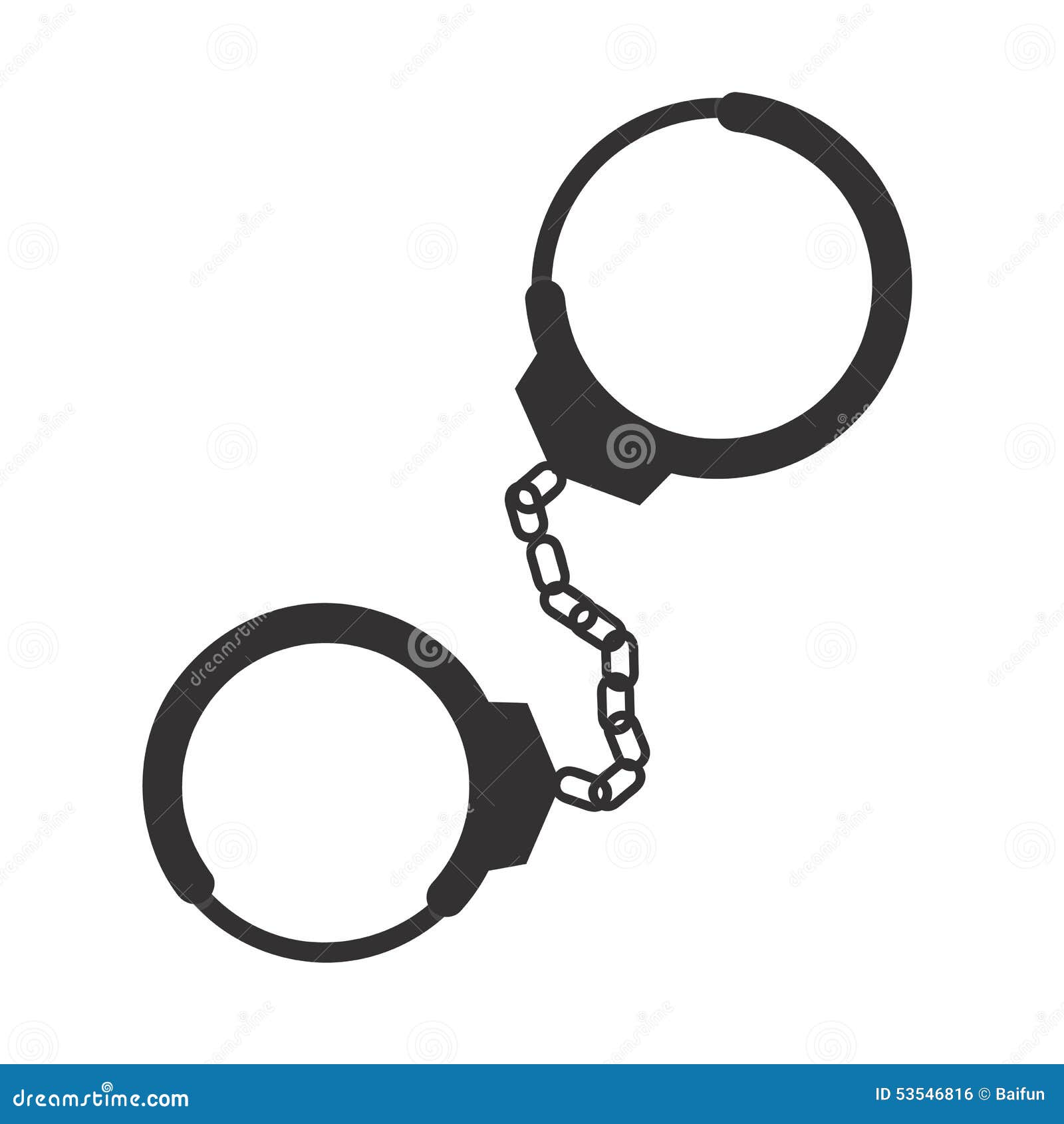 Silhouette shackle stock vector. Illustration of vetor - 53546816