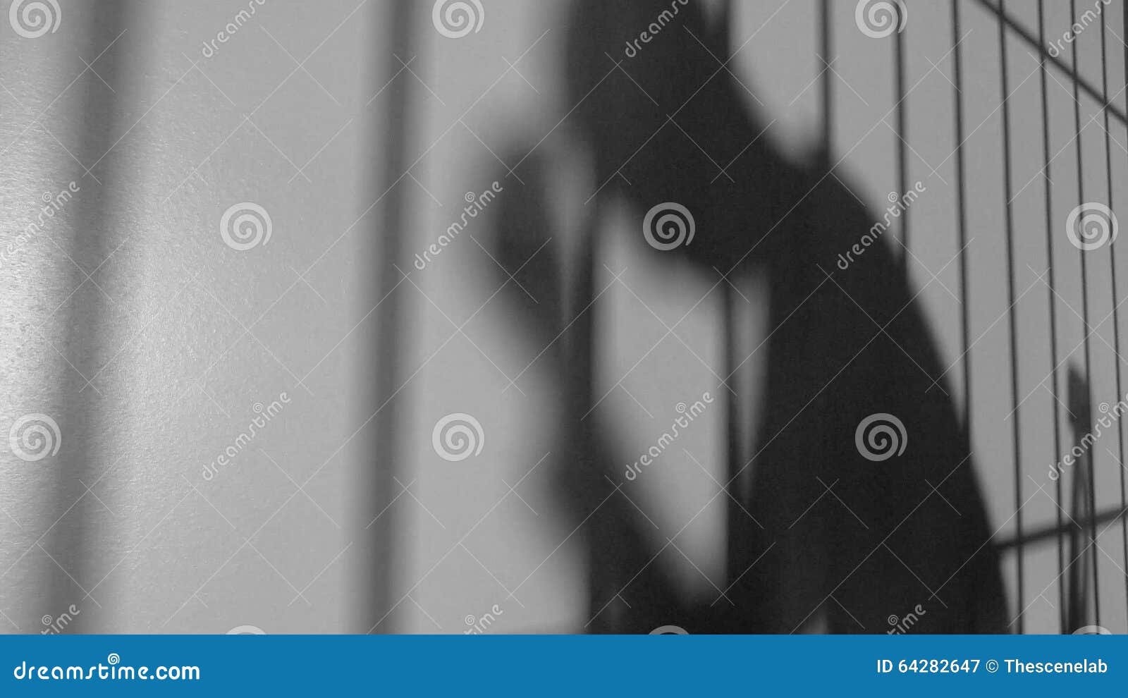 Silhouette and Shadows in Prison (3 of 5)(B/W Version) Stock Video ...