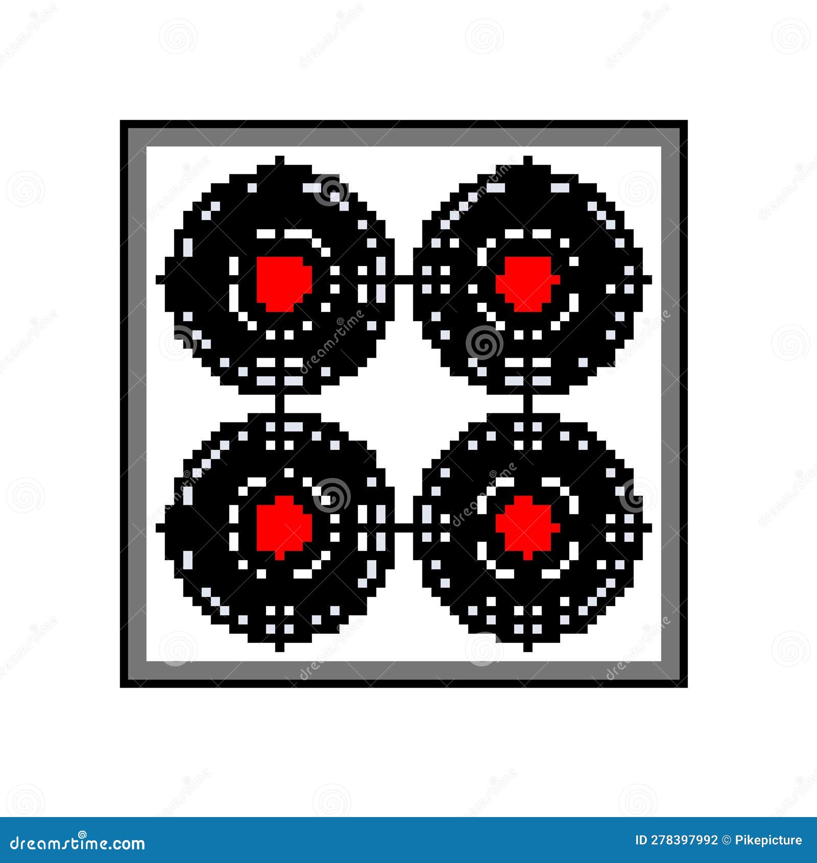 Silhouette Shooting Target Game Pixel Art Vector Illustration Stock ...