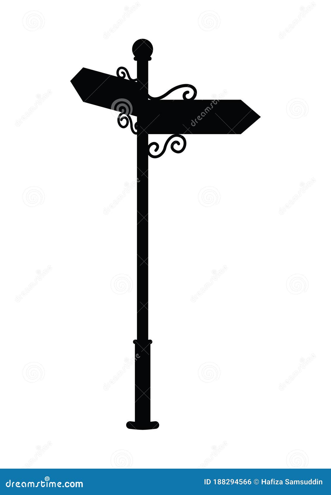 Silhouette of Signpost. Vector Illustration Decorative Design Stock ...