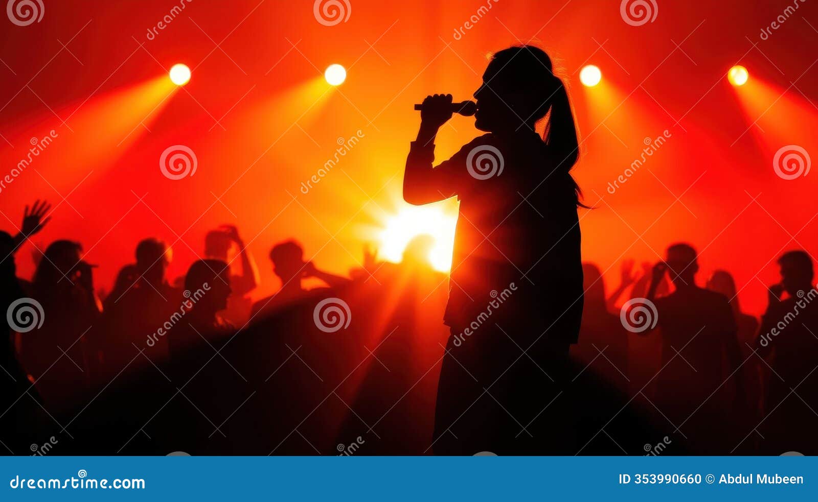 Vibrant Singer Grunge Background Royalty-Free Illustration ...