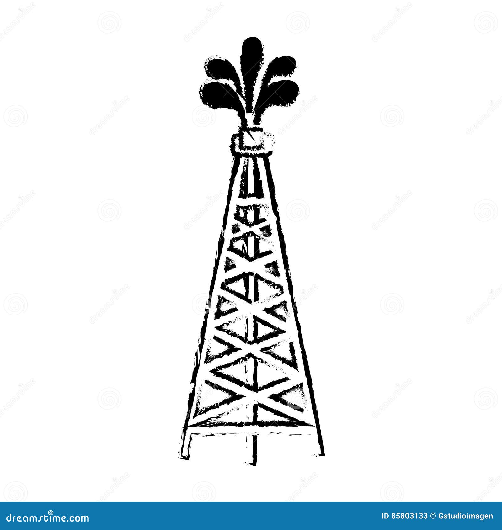 Oilfield Silhouette Clip Art