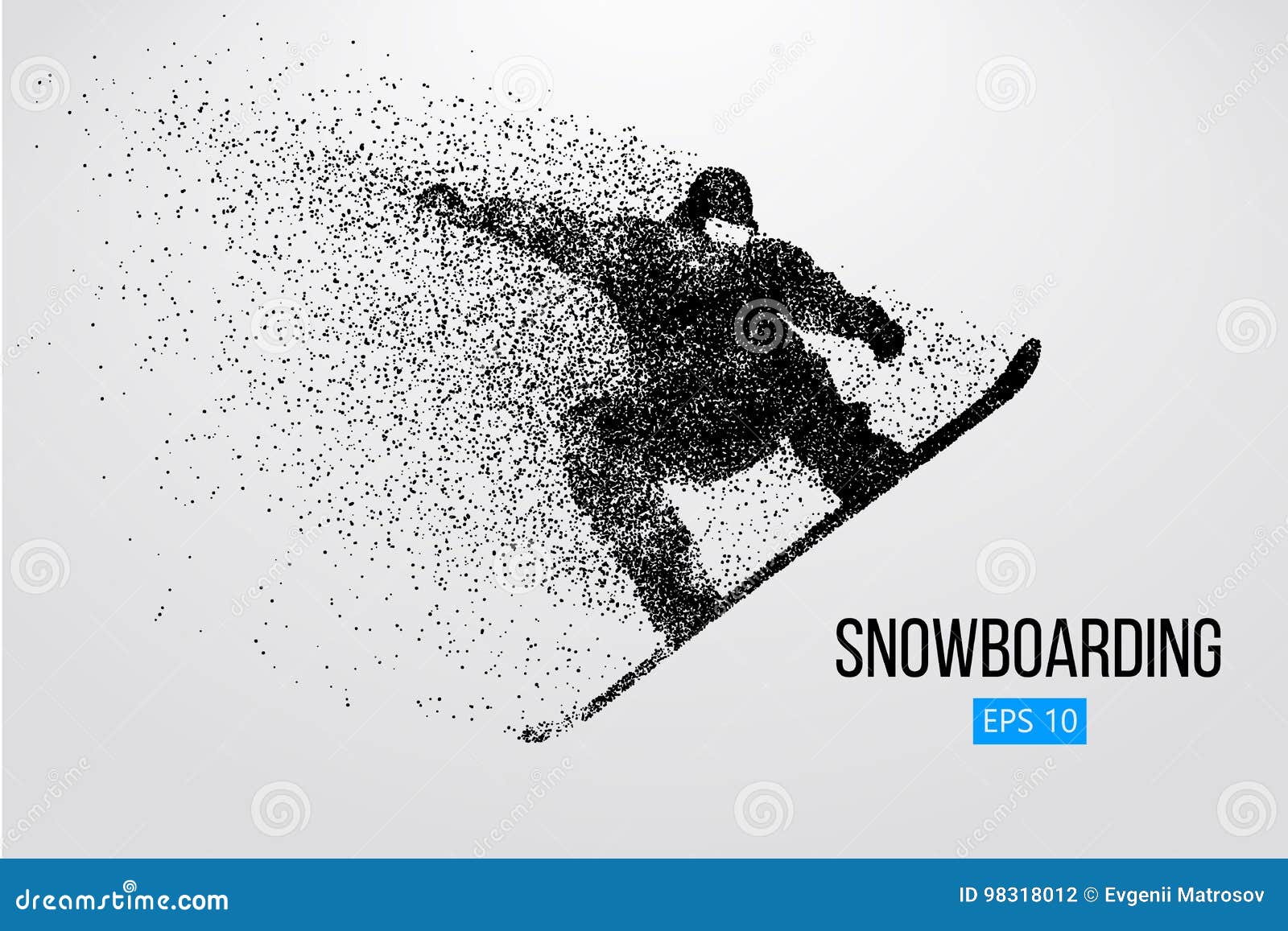 Silhouette of a Snowboarder Jumping Isolated. Vector Illustration Stock ...
