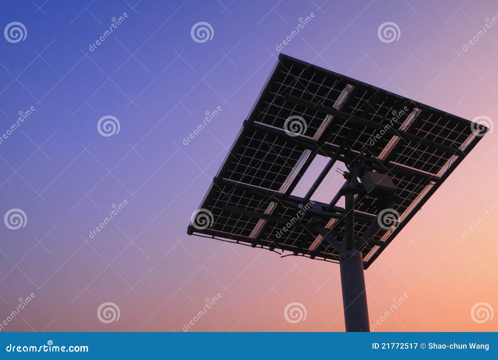 Silhouette of solar panel stock image. Image of collector - 21772517