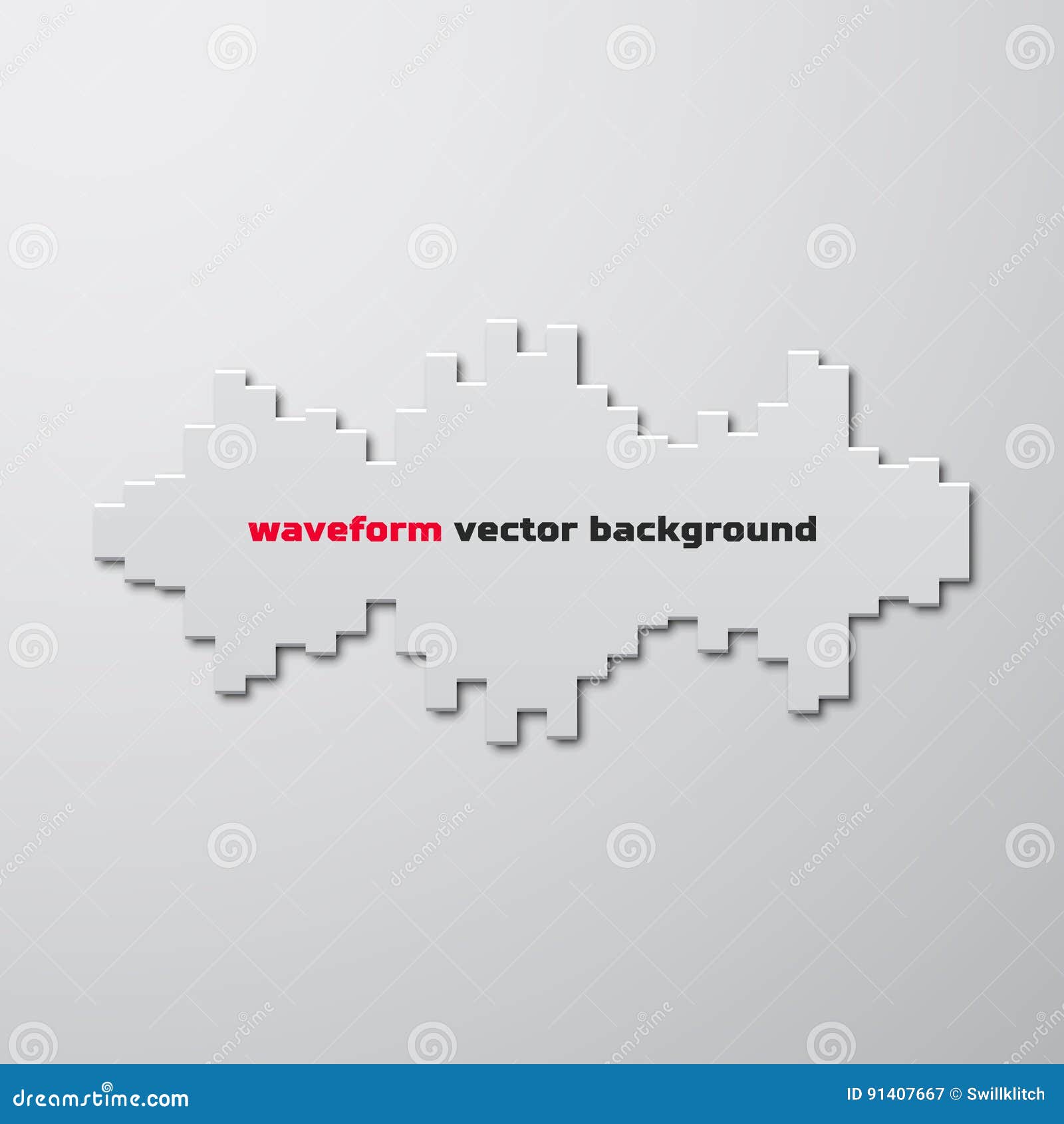 Silhouette of Sound Waveform with Shadow Stock Vector - Illustration of ...