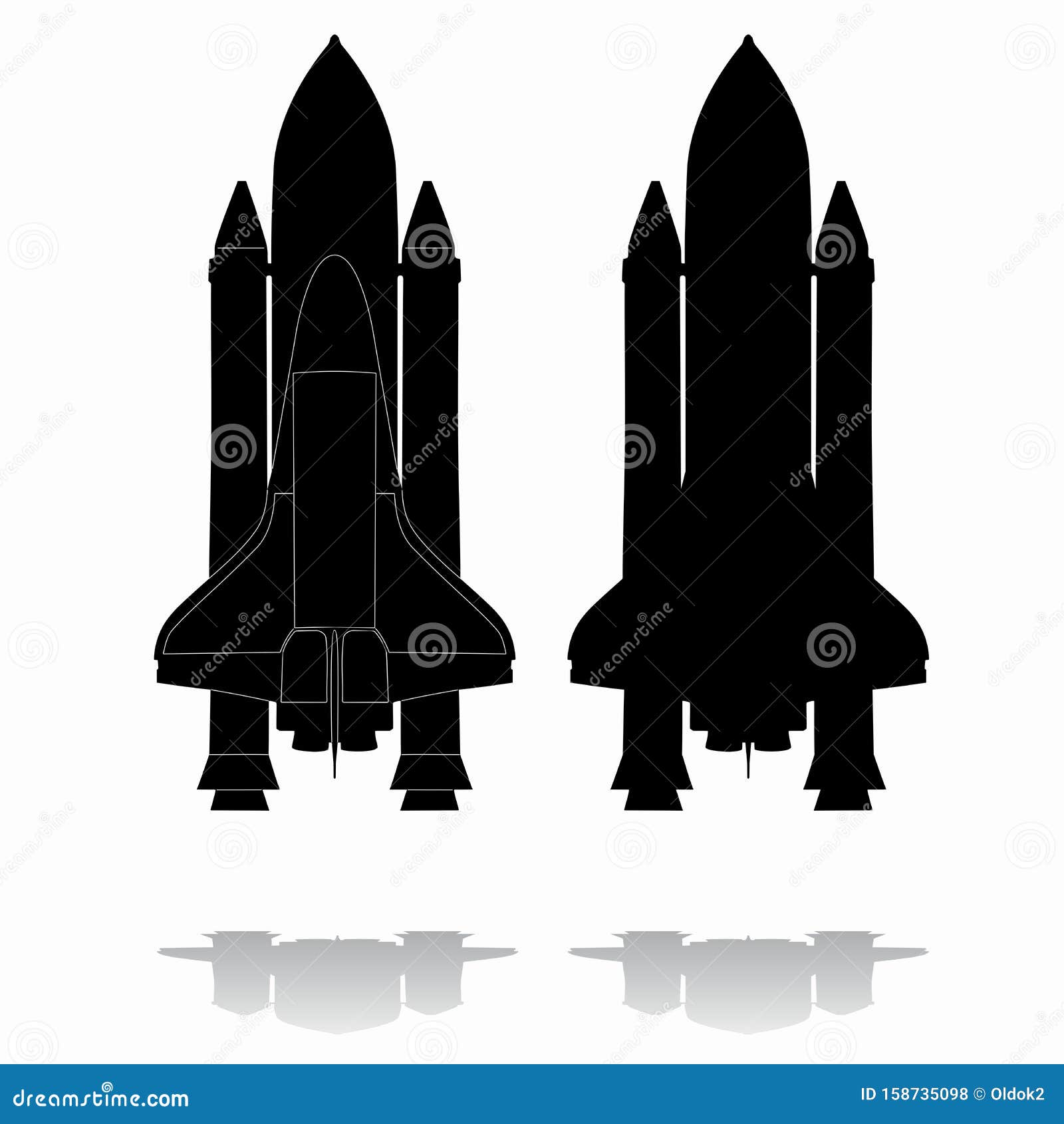 Space Shuttle Silhouete