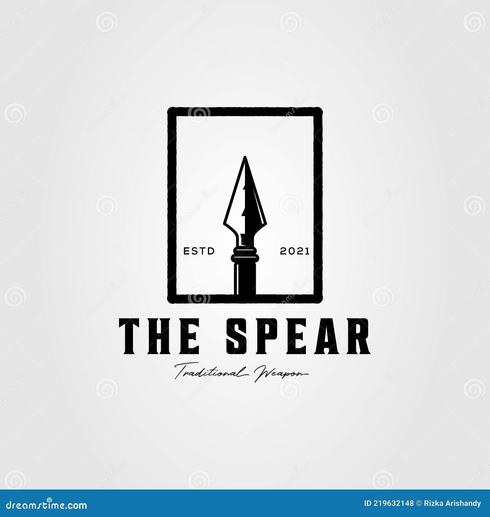 Silhouette Spear Arrowhead Sharp Logo Vector Illustration Design and ...
