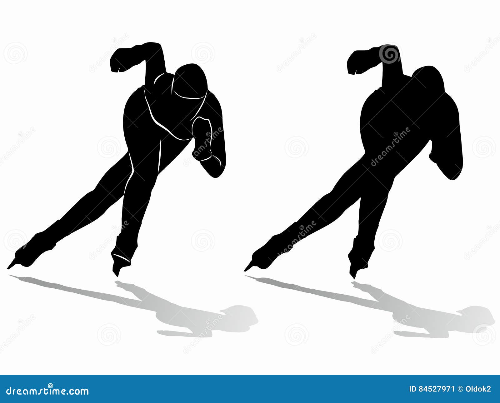 Ice Speed Skater Cartoon Character Vector Illustration | CartoonDealer ...