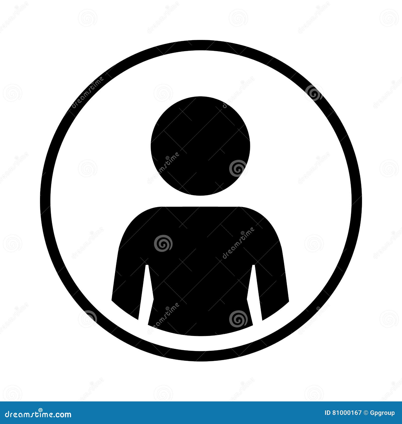 Silhouette Sphere of Half Body Icon Figure Human Stock Vector ...