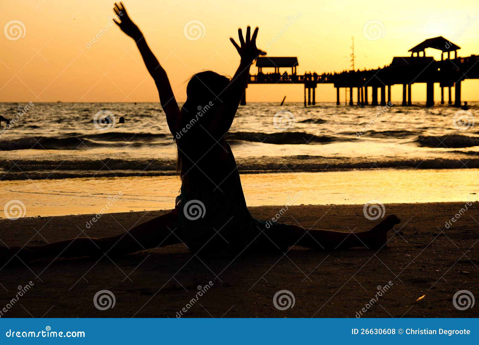 Silhouette Split at sunset stock photo. Image of silhouette - 26630608