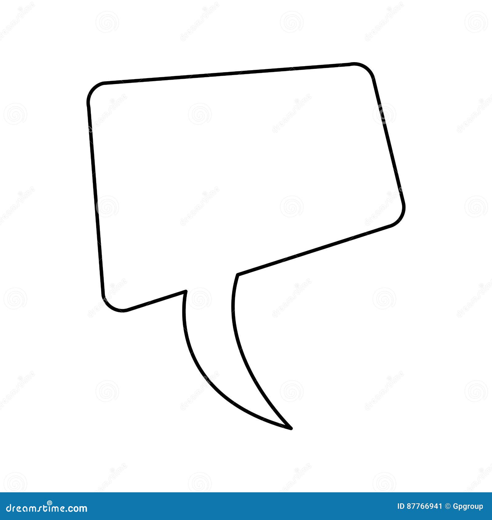 Silhouette Square Dialog Box Design Stock Illustration - Illustration ...