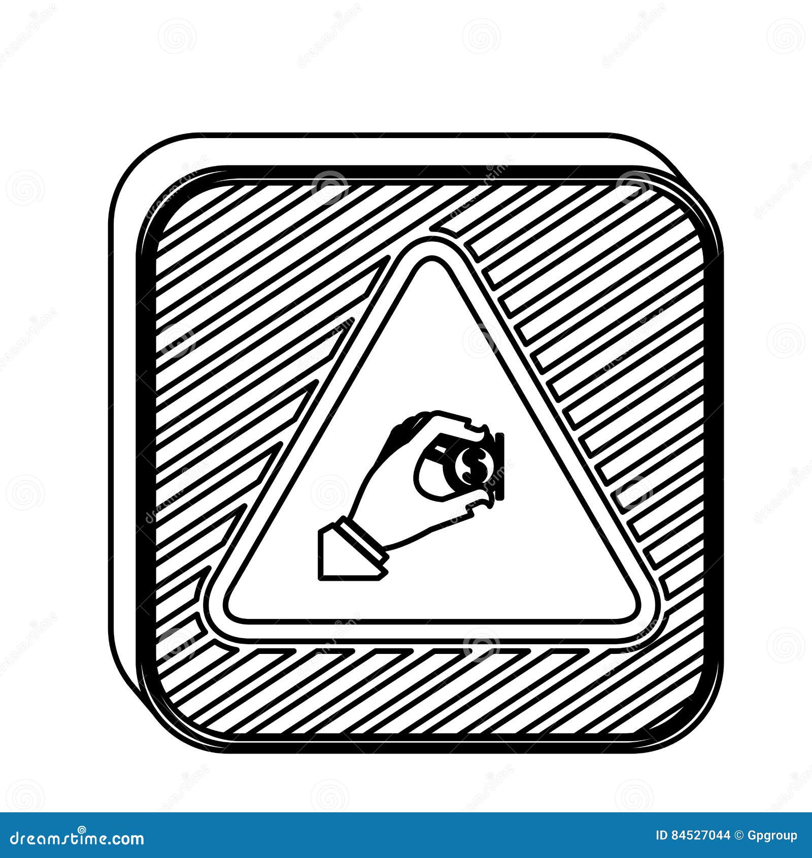 Warning Insert Safety Lock Symbol Sign,Vector Illustration, Isolated On ...